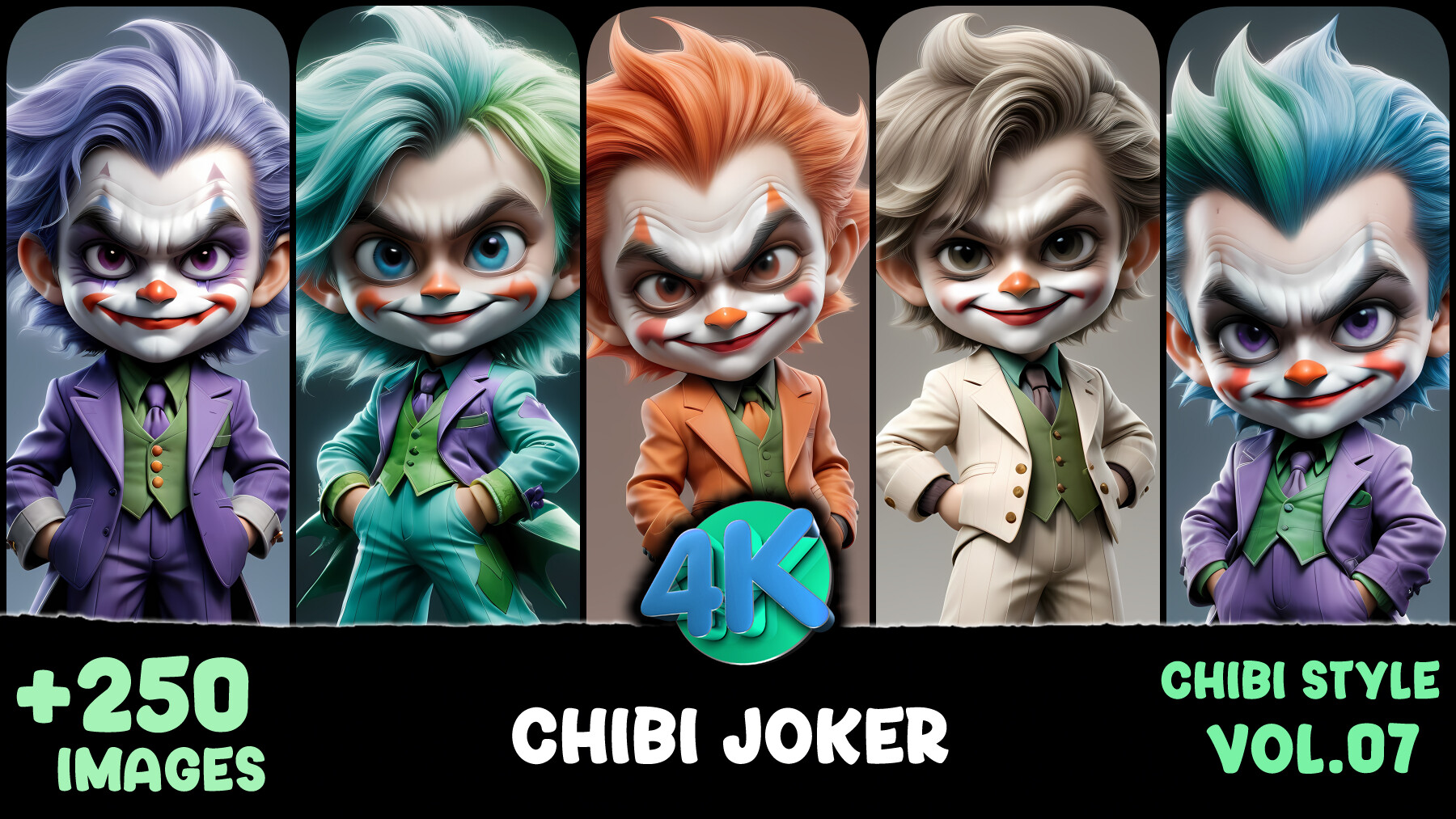 ArtStation - +250 Chibi Joker | 4K Resolution | Character Reference ...
