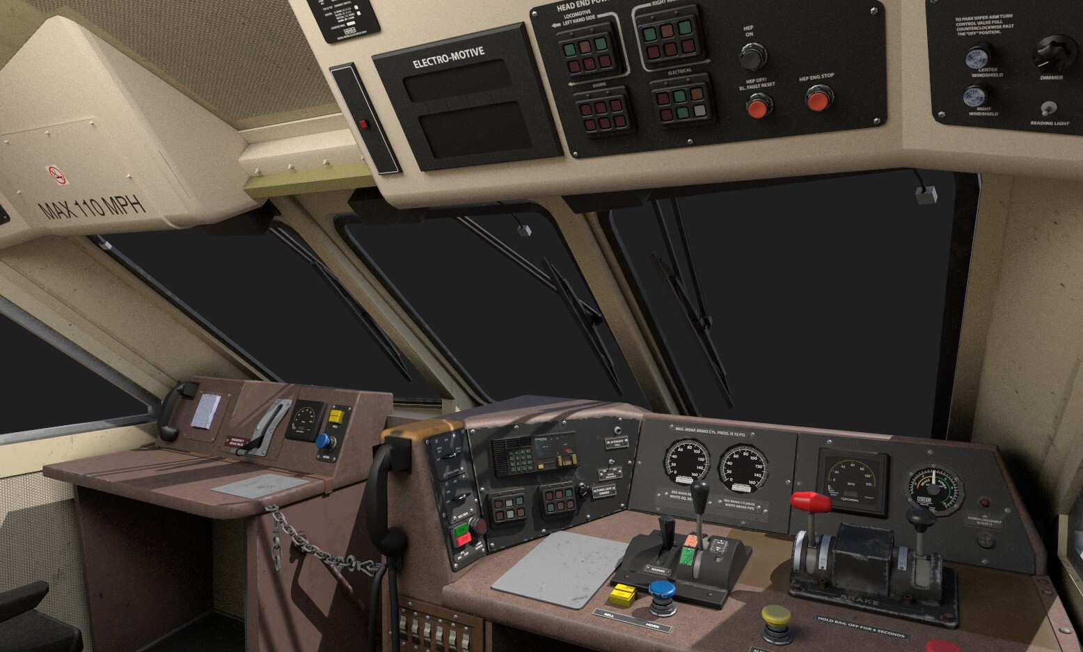 ArtStation - EMD F59PHi Cab Interior Work In Progress