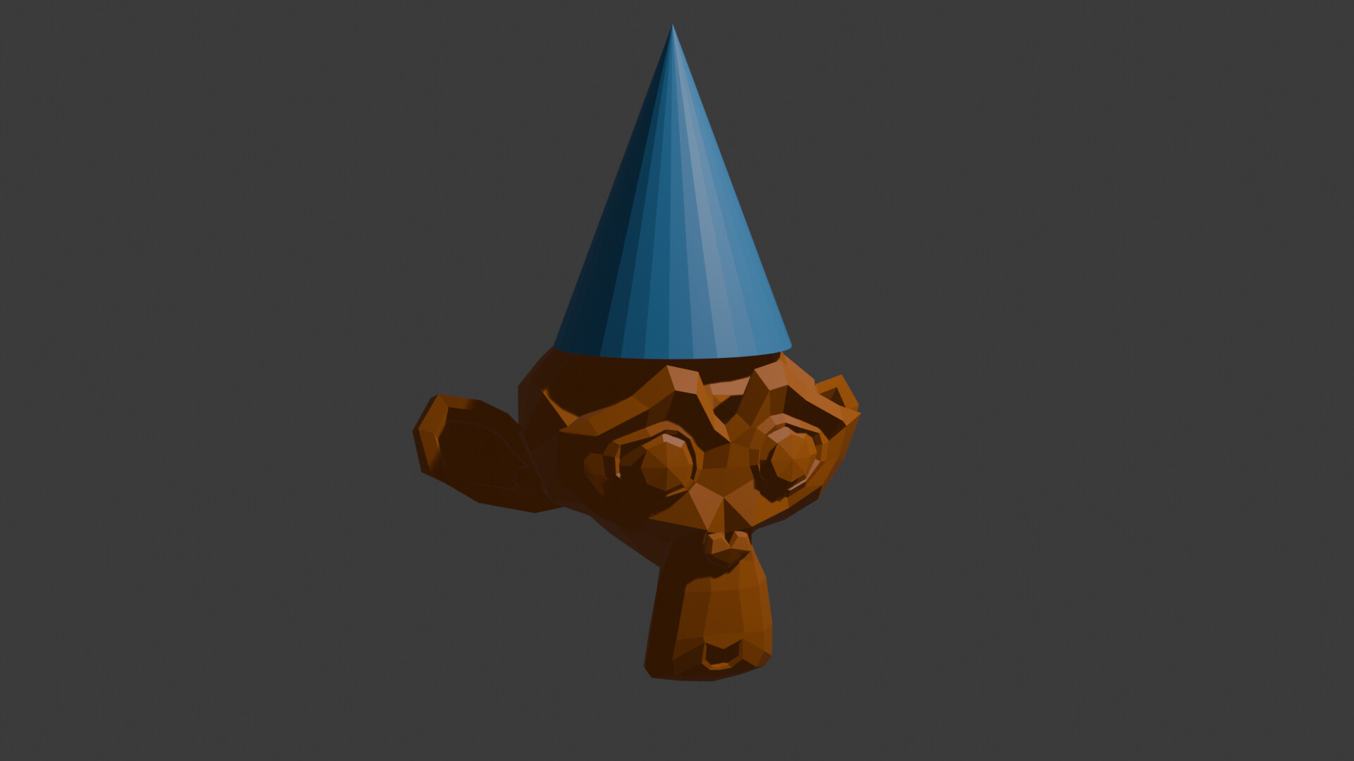 ArtStation - Suzanne Monkey wearing a Party Hat