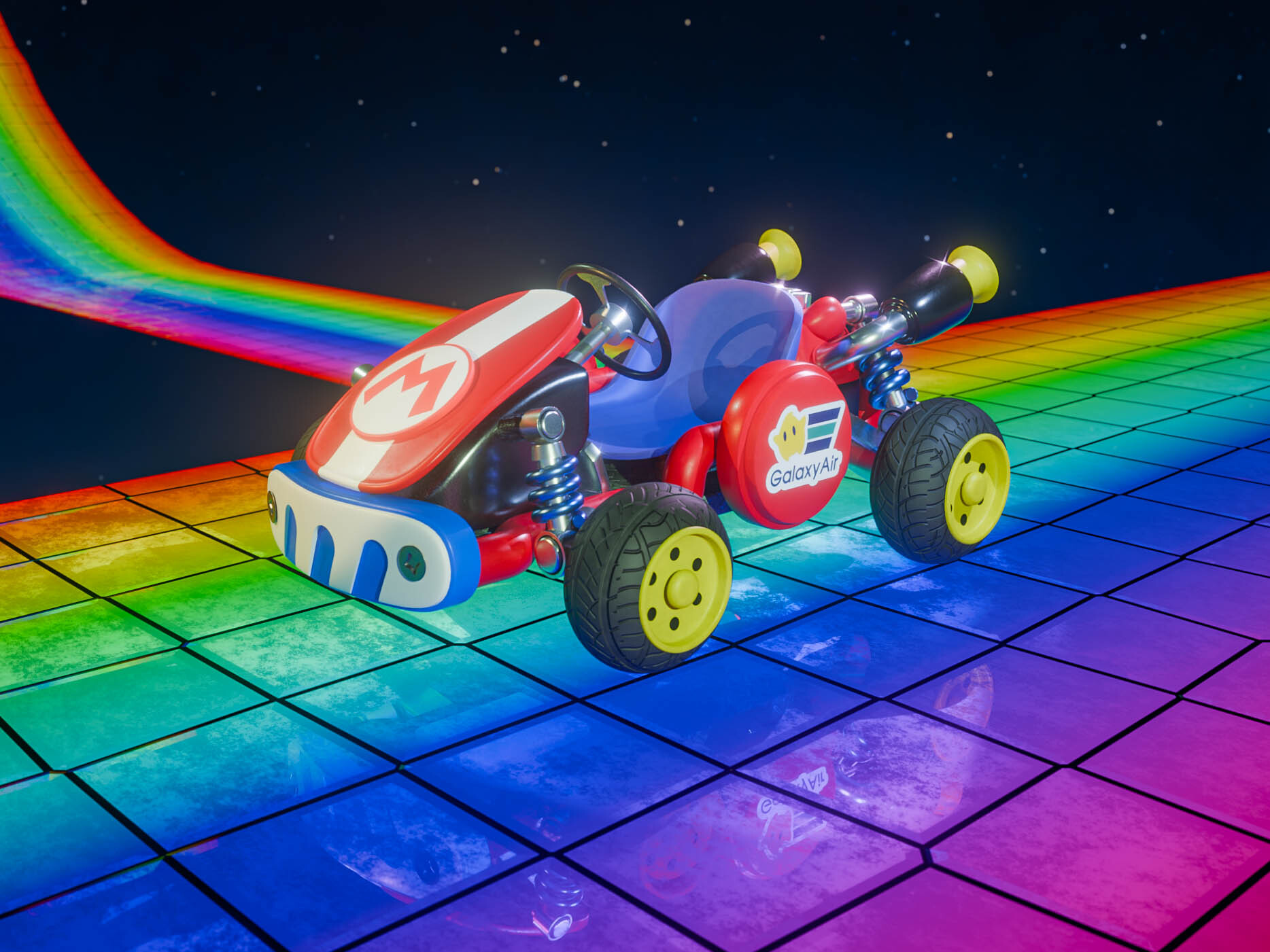 ArtStation - Mario Kart World Standard Kart HQ Recreation