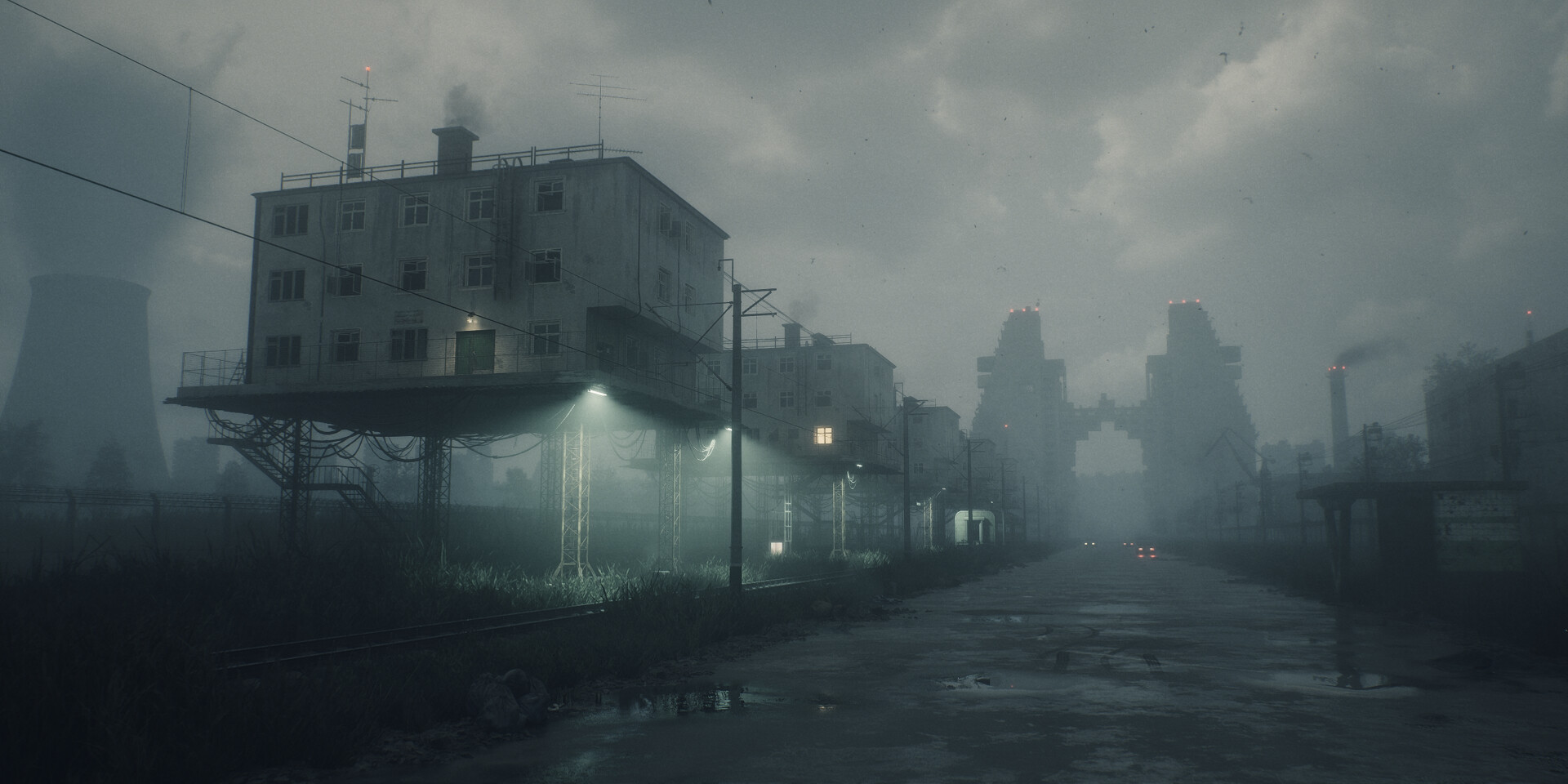 ArtStation - Industrial Area - Dystopian Neighborhood
