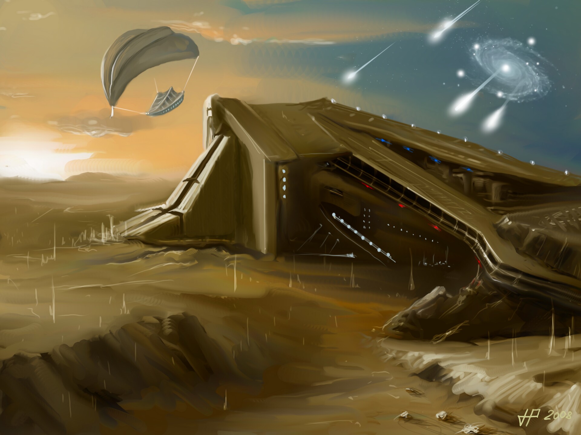 ArtStation - Alien world with scientific research laboratory, speed ...