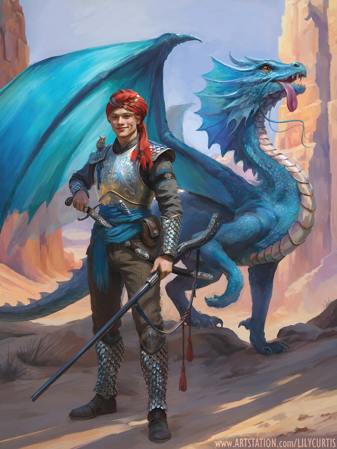 ArtStation - Prince Harakan, Drakewarden Ranger commission (+ drawing ...