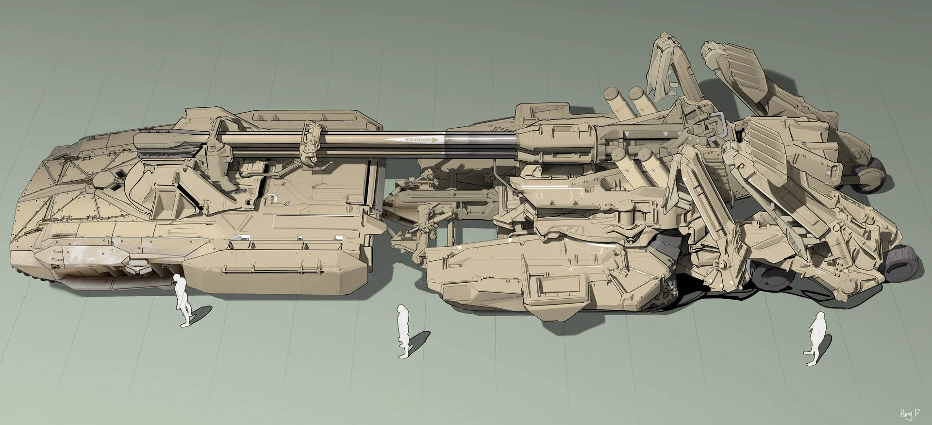ArtStation - Multi-barreled howitzer | 2