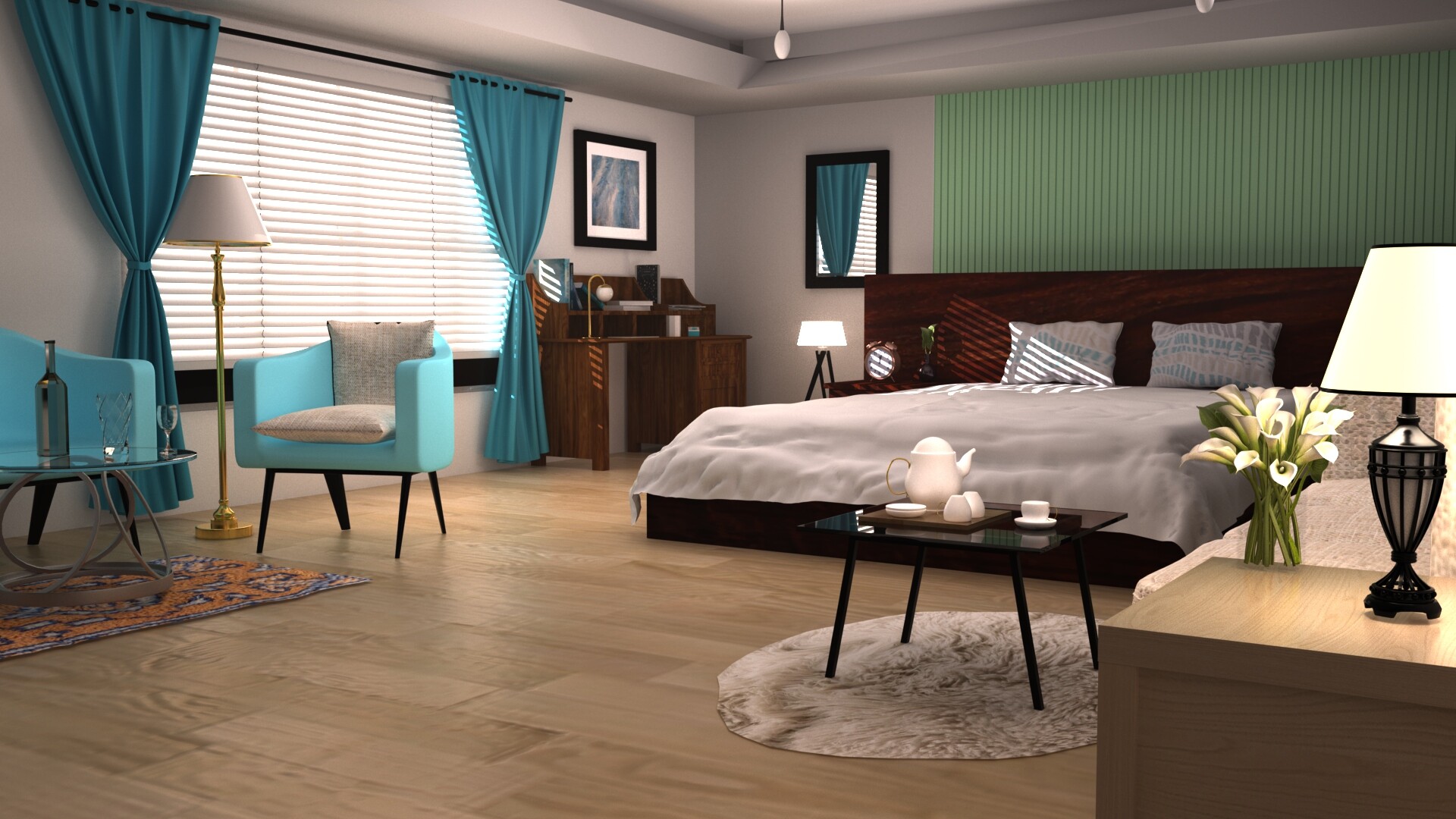 ArtStation - 3D Morning Interior Lighting Scene