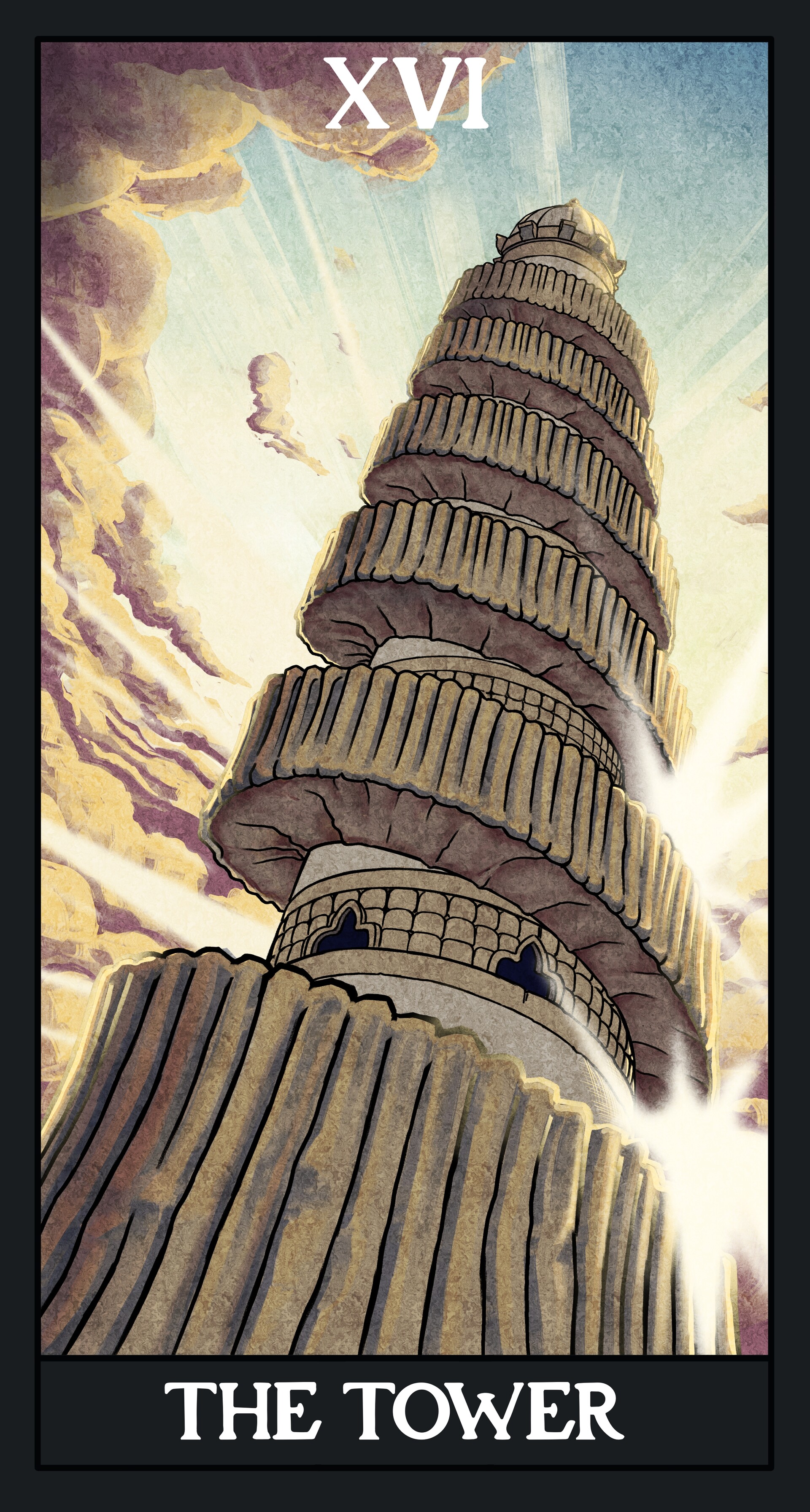 ArtStation - Fear and Hunger - Tarot card - The tower