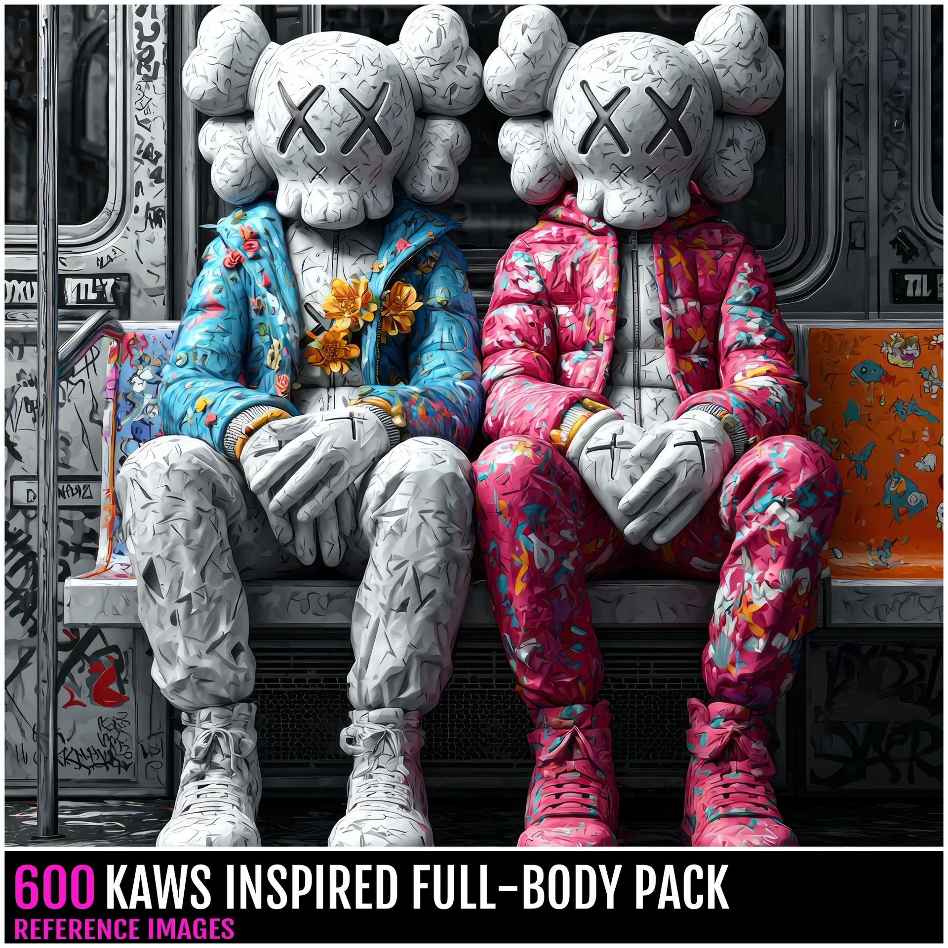 ArtStation - 600 KAWS INSPIRED FULL-BODY PACK