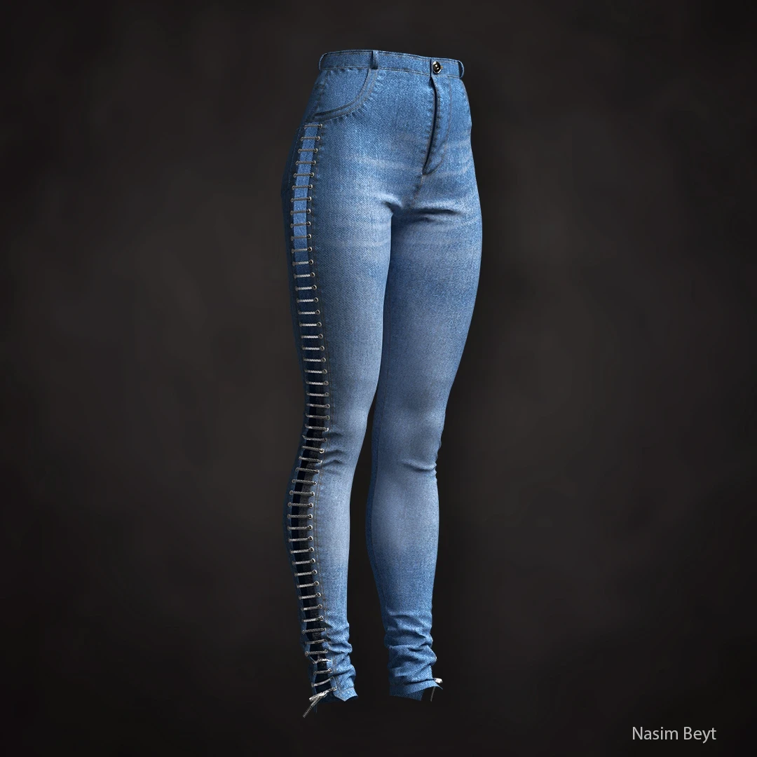 ArtStation - 5 Different Female Jeans Sets (VOL.03) with Texture. Marvelous Designer/Clo3D ...