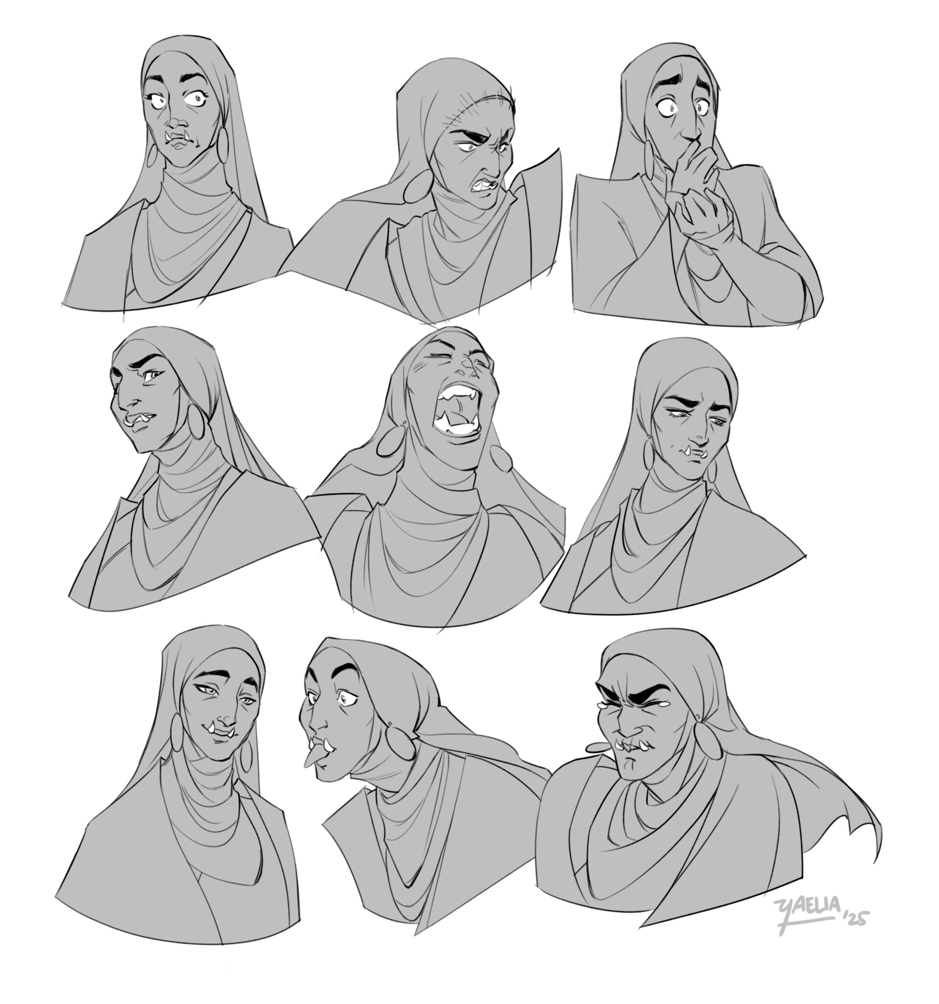 ArtStation - Expression Sheet — Amália
