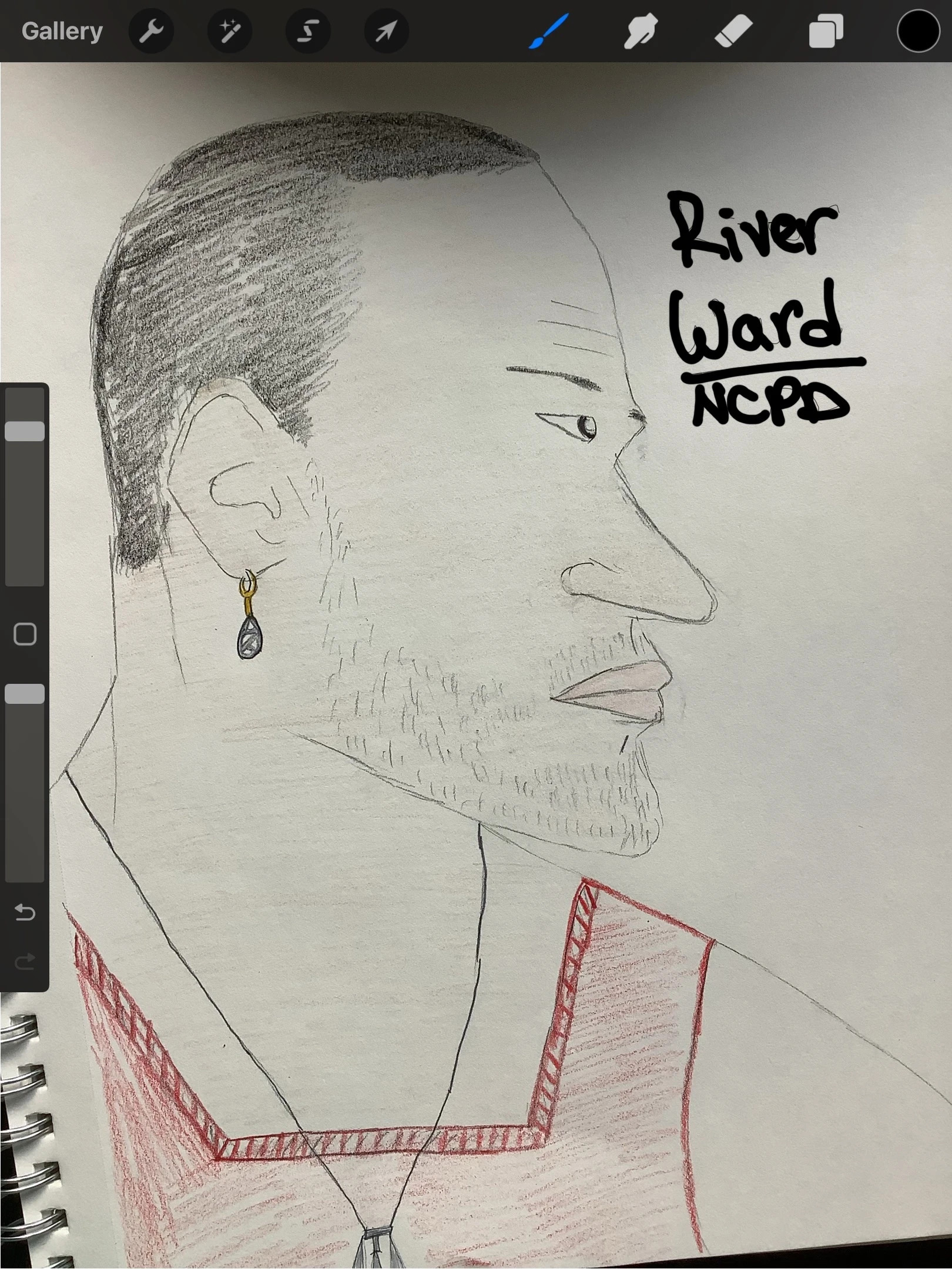 ArtStation - My hand drawing of River Ward from Cyberpunk 2077