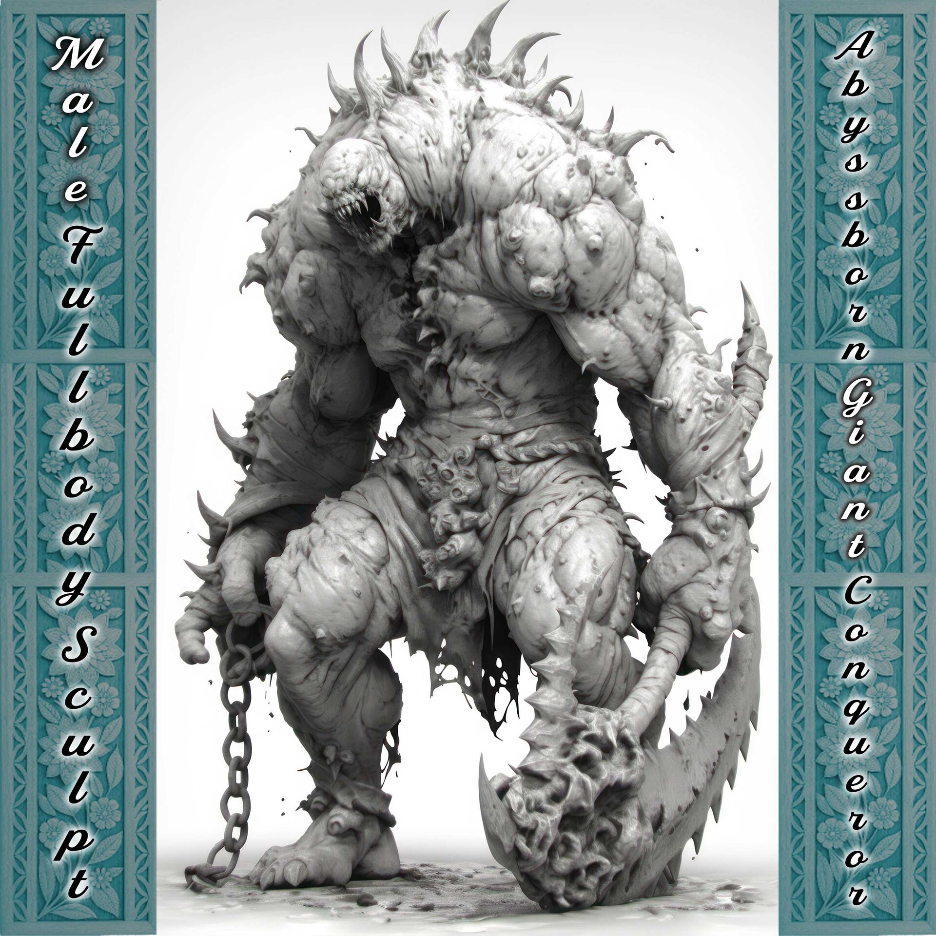 ArtStation - 200 Full-Body Sculpt (Abyssborn Giant Conqueror) - 4K ...