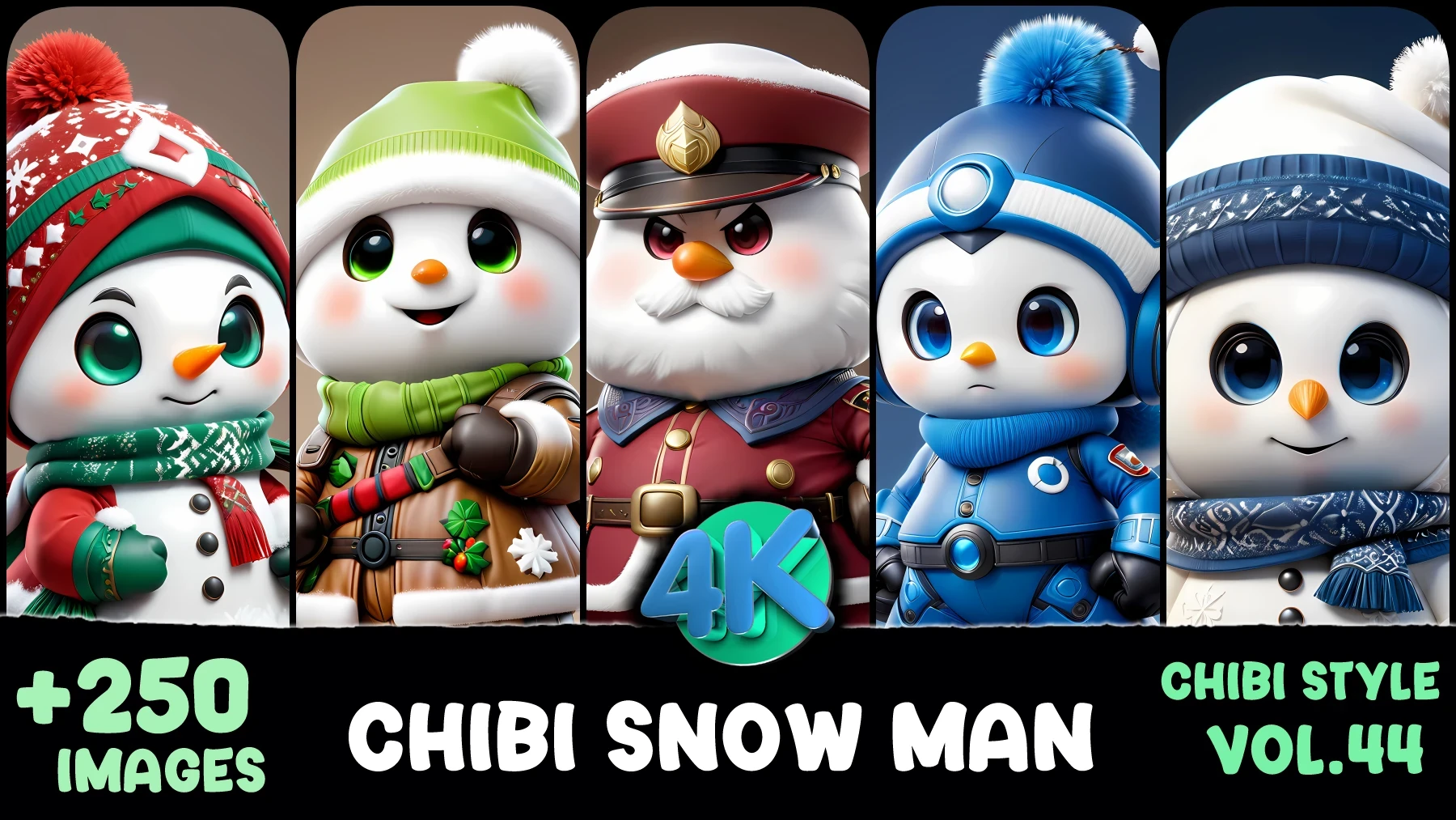 ArtStation - +250 Chibi Snow Man | 4K Resolution | Character Reference ...