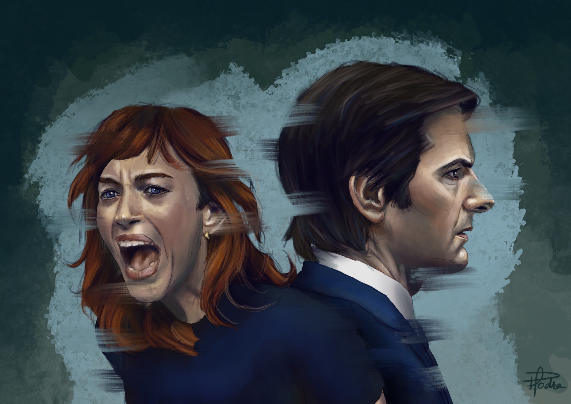 ArtStation - Severance Fanart — Duality of Mark S. and Helly R.