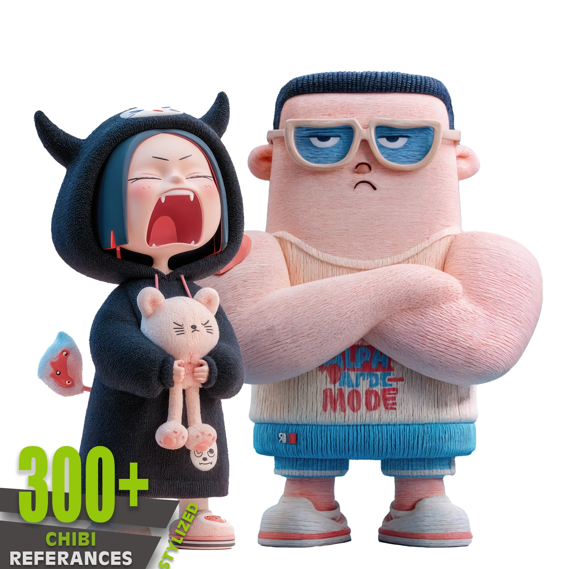 ArtStation - 300 Stylized Cute Chibi Characters - Reference Image Pack ...