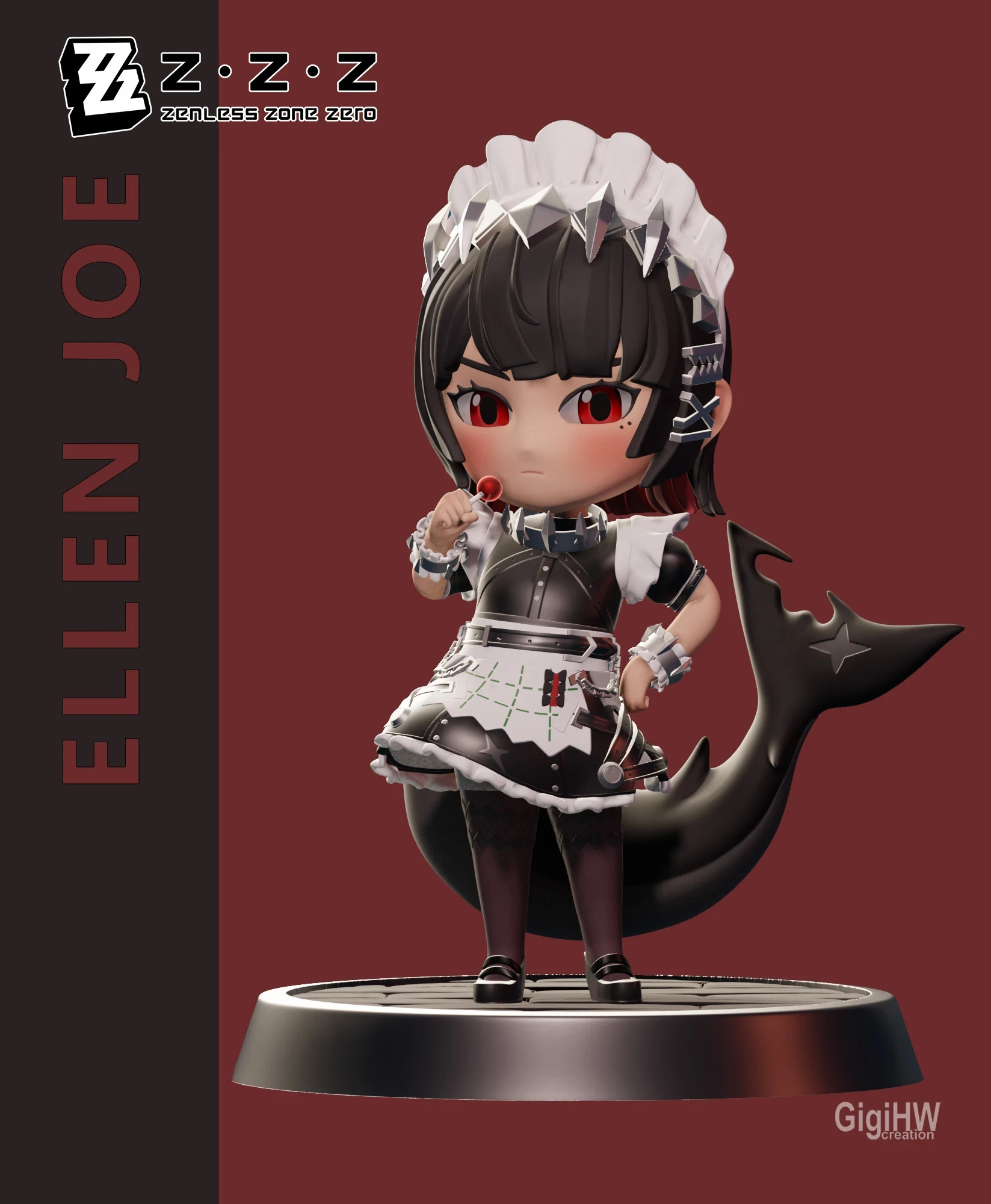 ArtStation - Ellen Joe Zenless Zone Zero - Chibi 3D Print