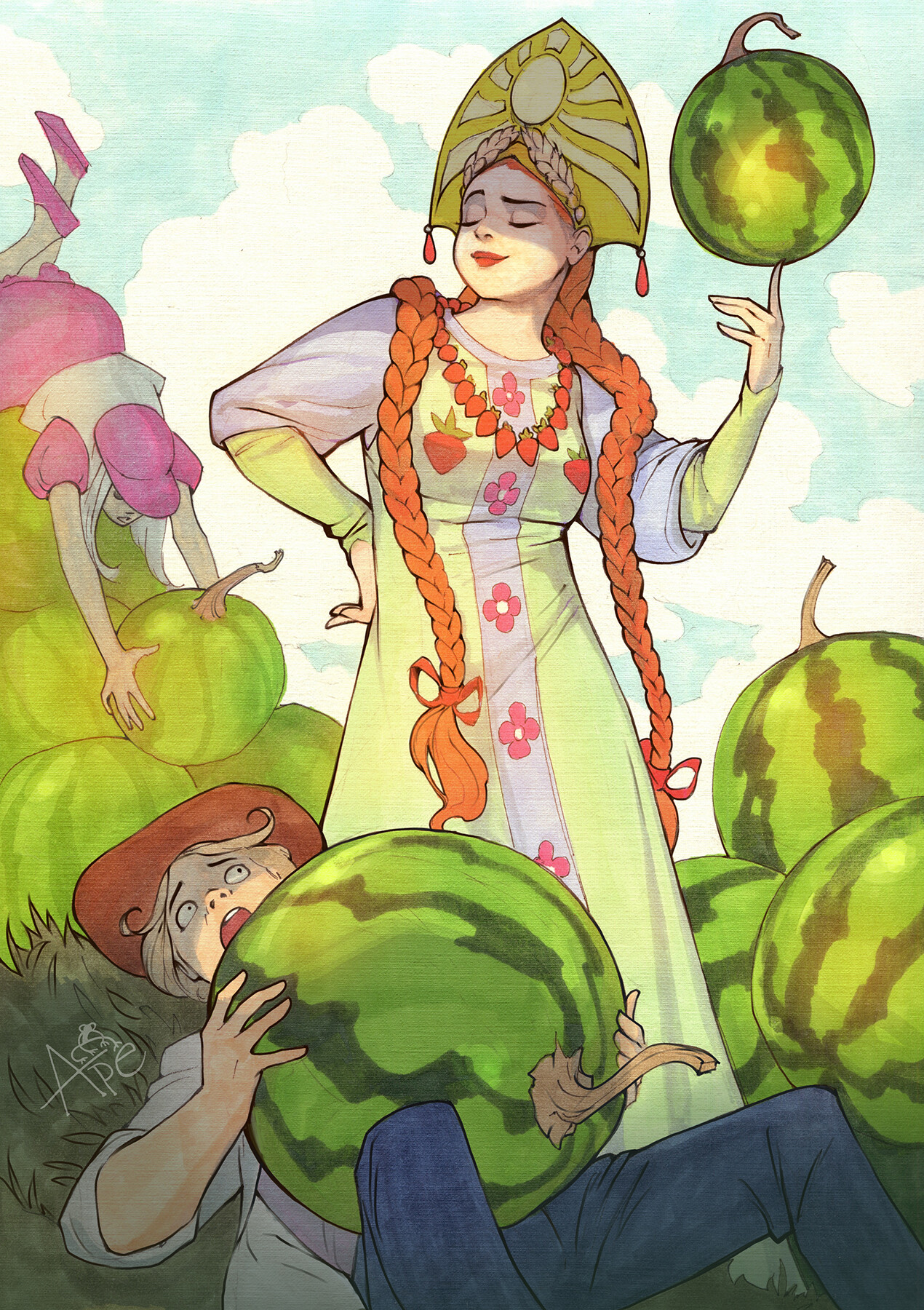 ArtStation - Summer is giving away watermelons