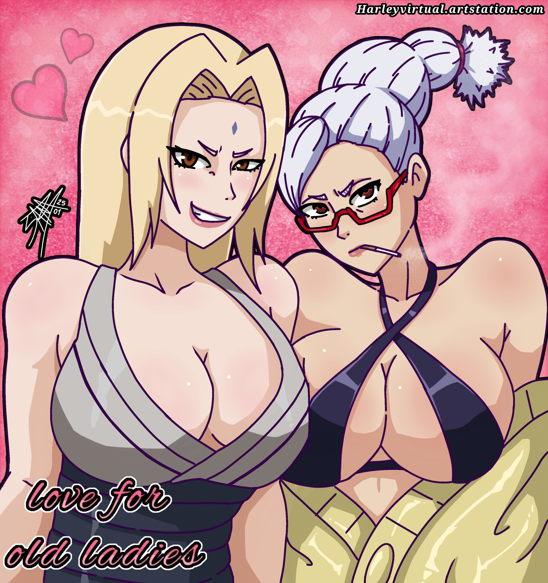 ArtStation - Tsunade and Seiko (crossover)