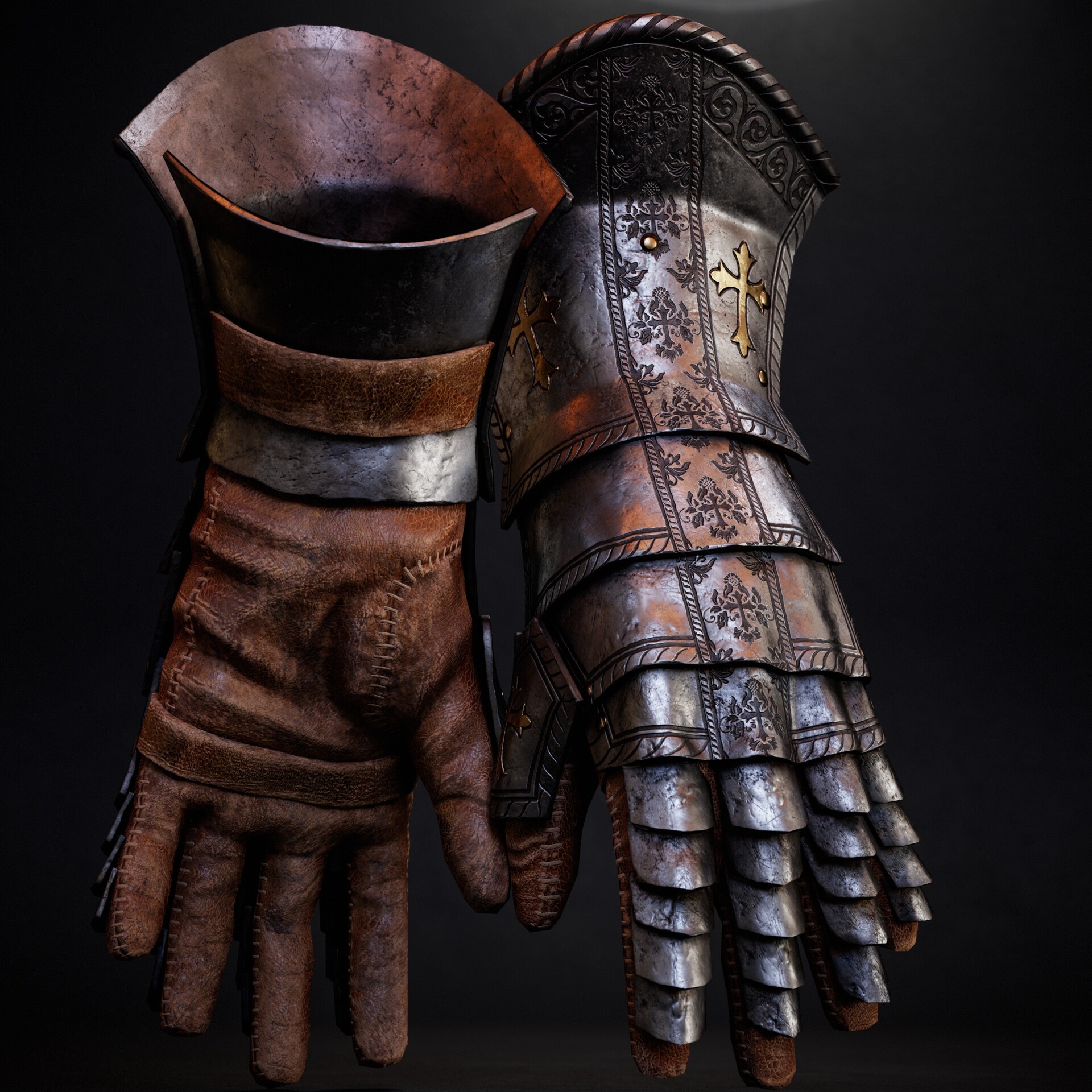 ArtStation - Crusader Project - Real-Time Mace and Gauntlets