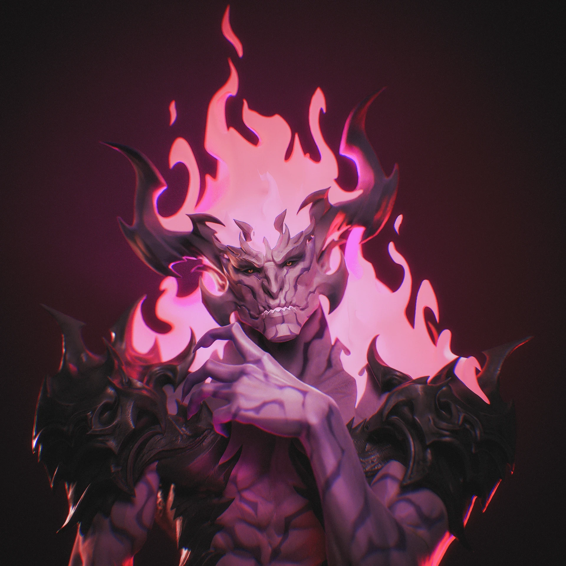 demon face concept art