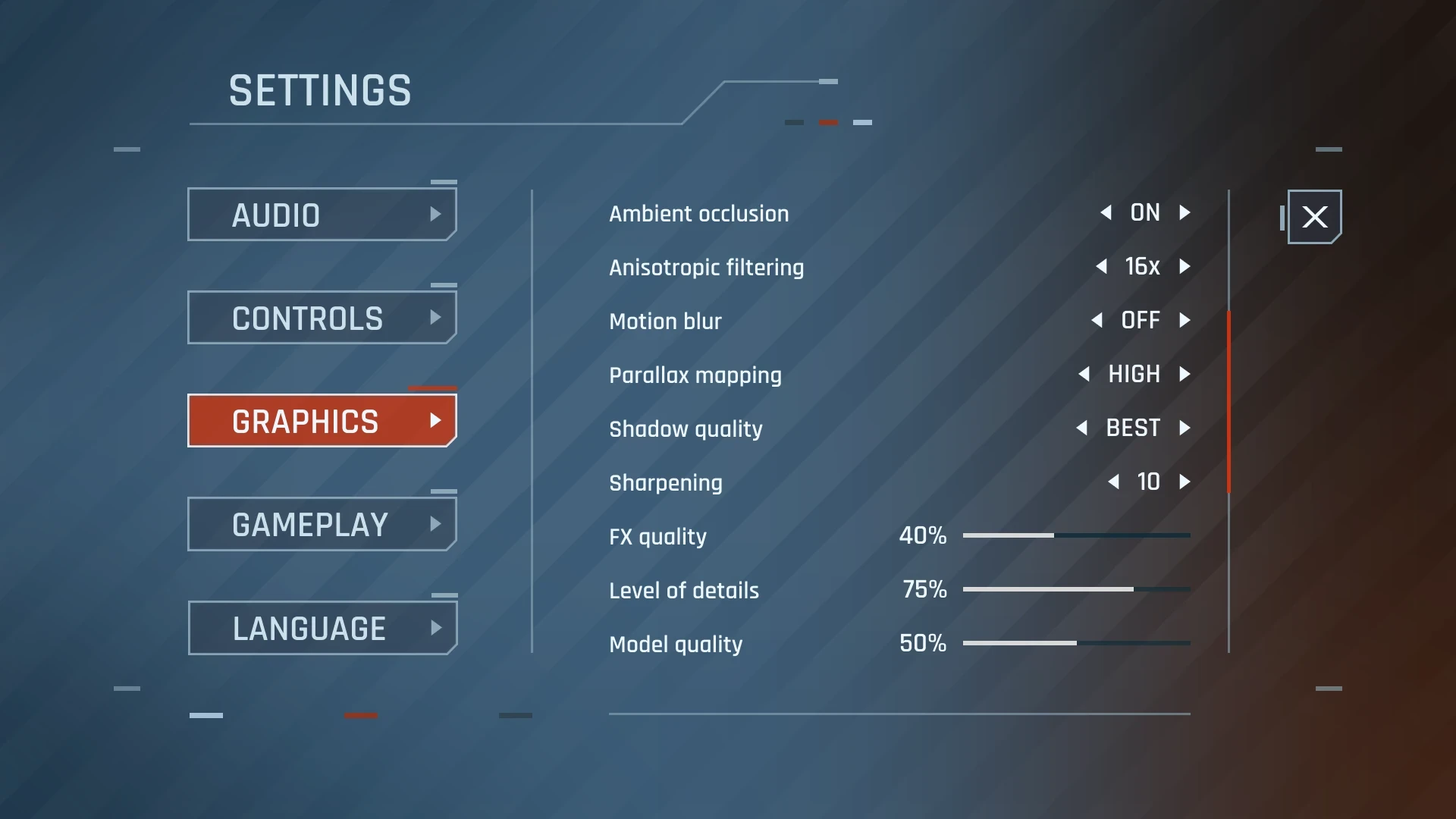 ArtStation - Sci-Fi Settings Menu Design