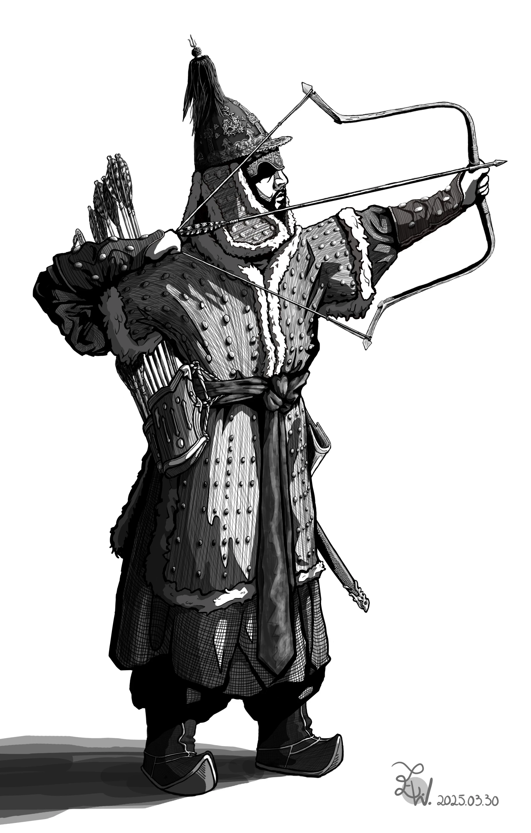 ArtStation - Joseon dynasty archer commission