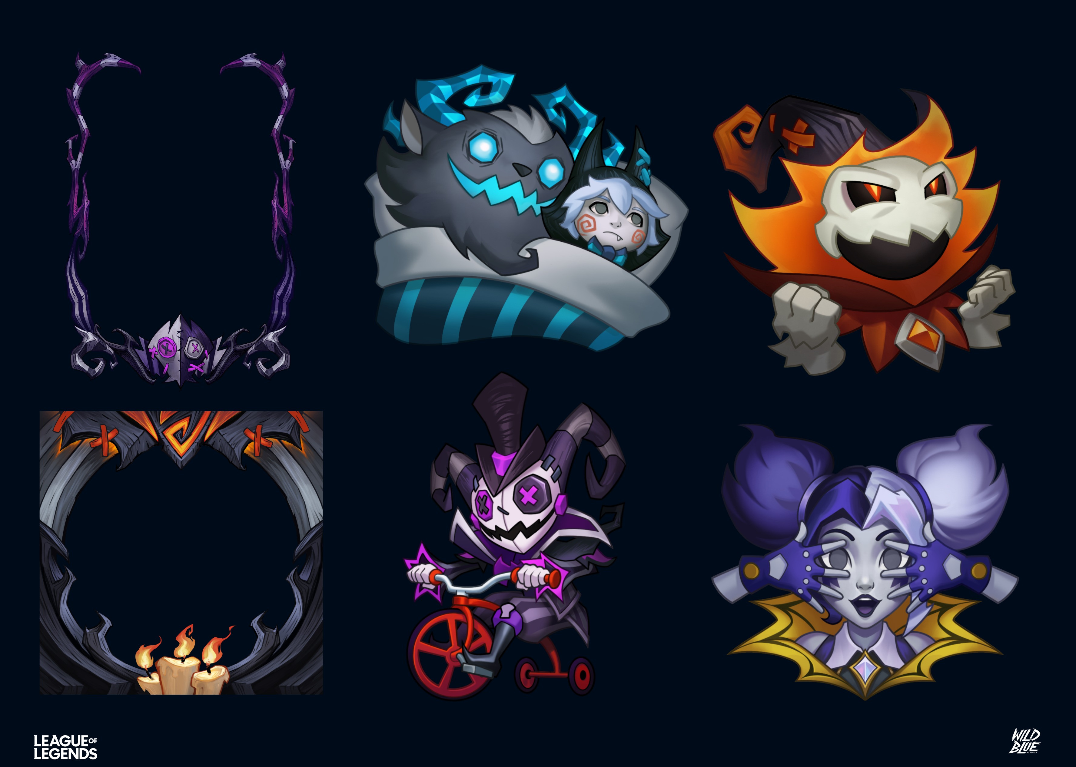 Wild Blue Studios - League of Legends: Fright Night 2024 Icons & Borders