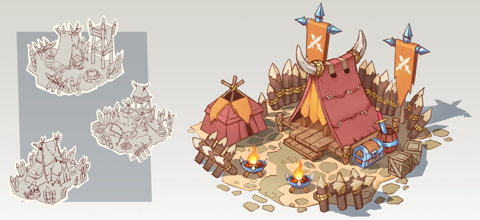 ArtStation - Tribal bandit camp concept