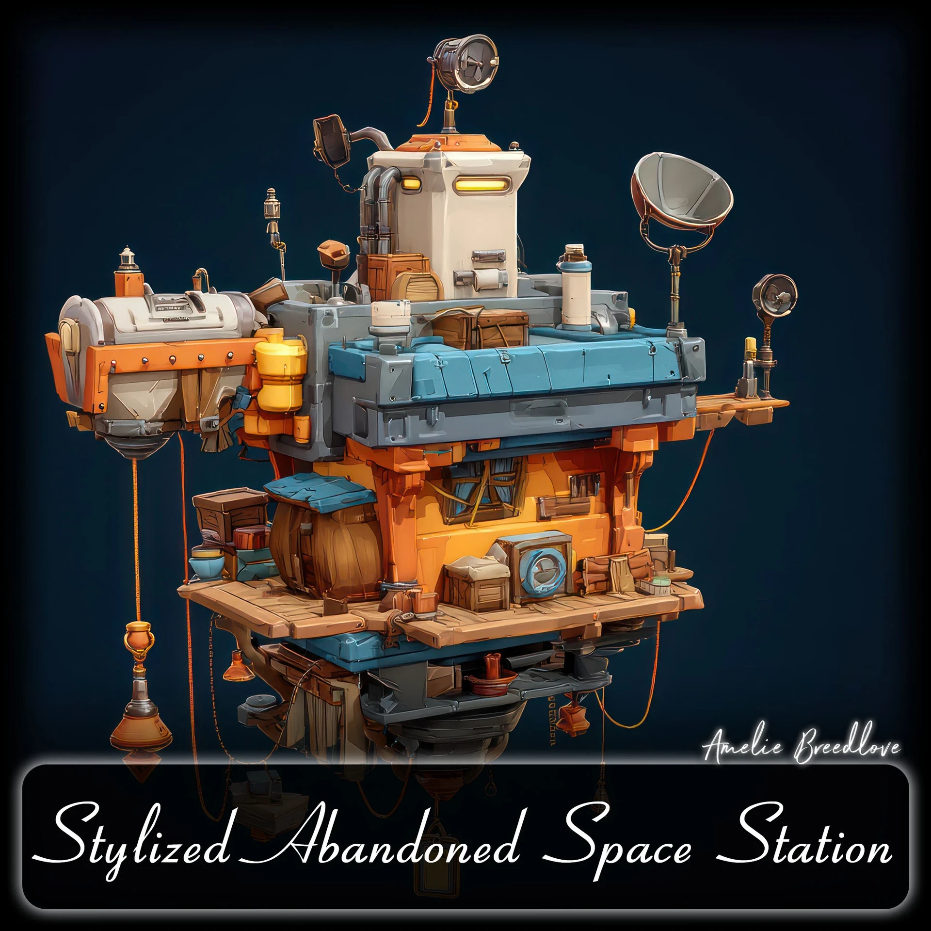 ArtStation - 200 Stylized Abandoned Space Station Reference Pack | 4K | v.1
