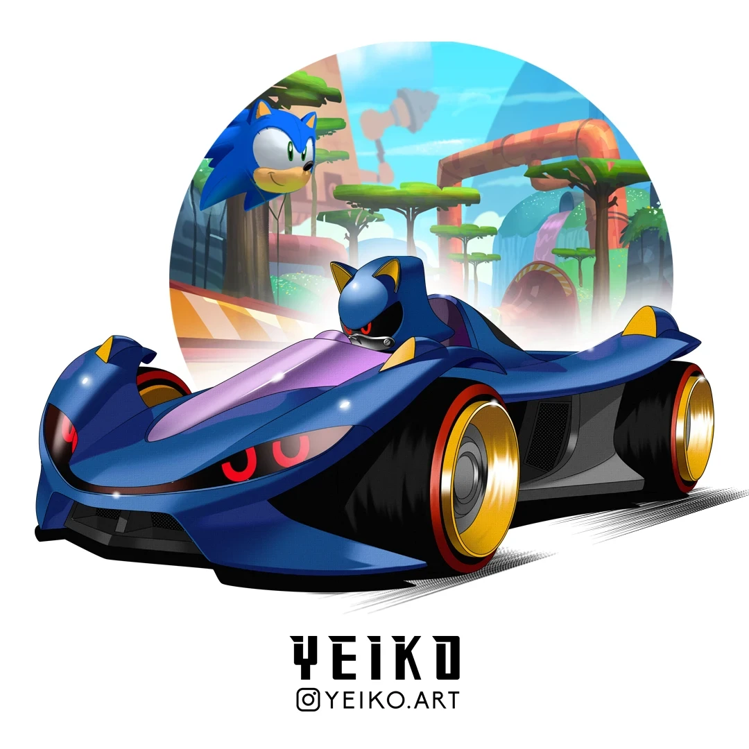 ArtStation - Metal Sonic´s "Formula M" | Team Sonic Racing