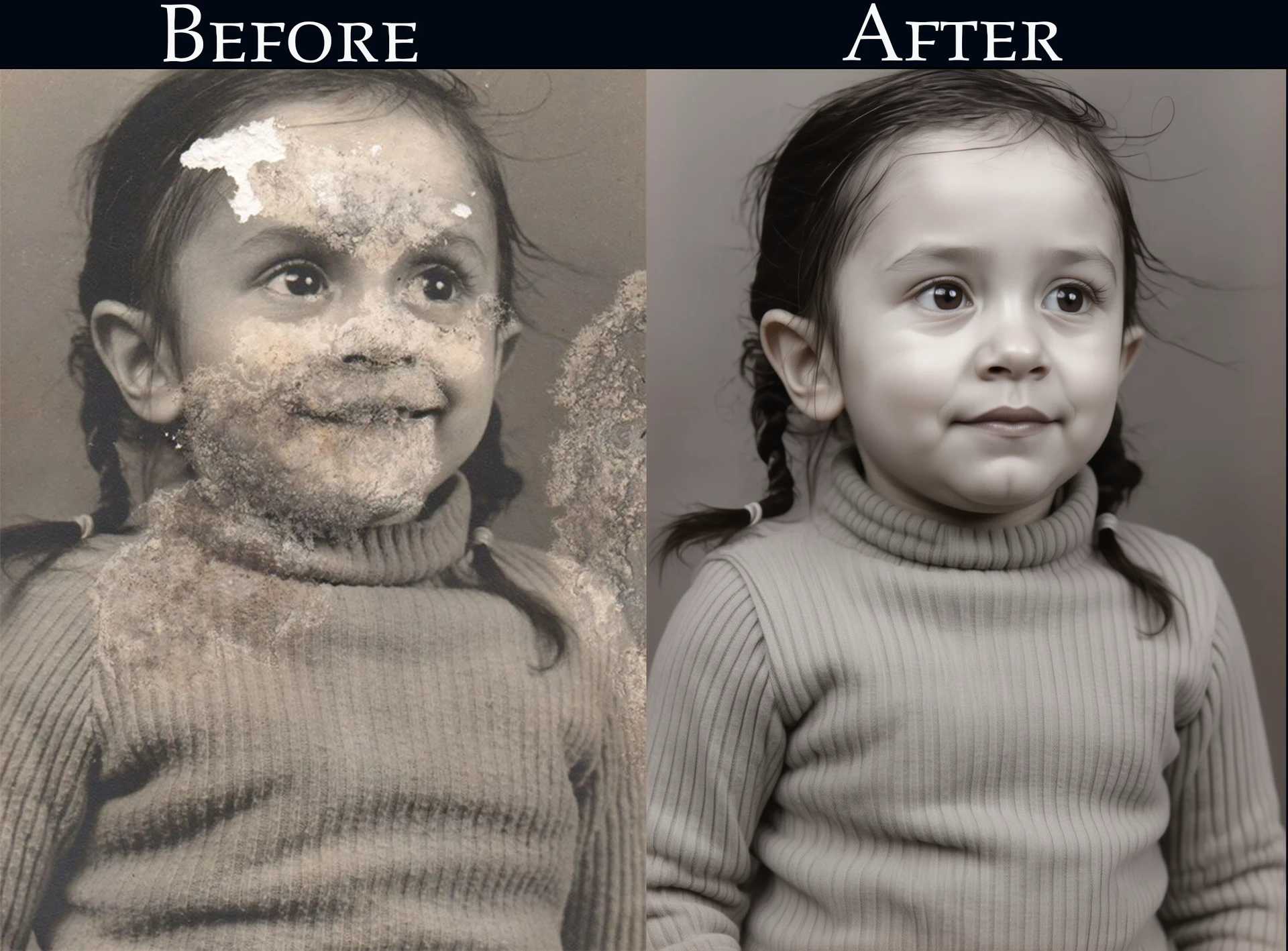ArtStation - AI Restores Old Or Damaged Photos By Removing Scratches, Noise, And Fading.