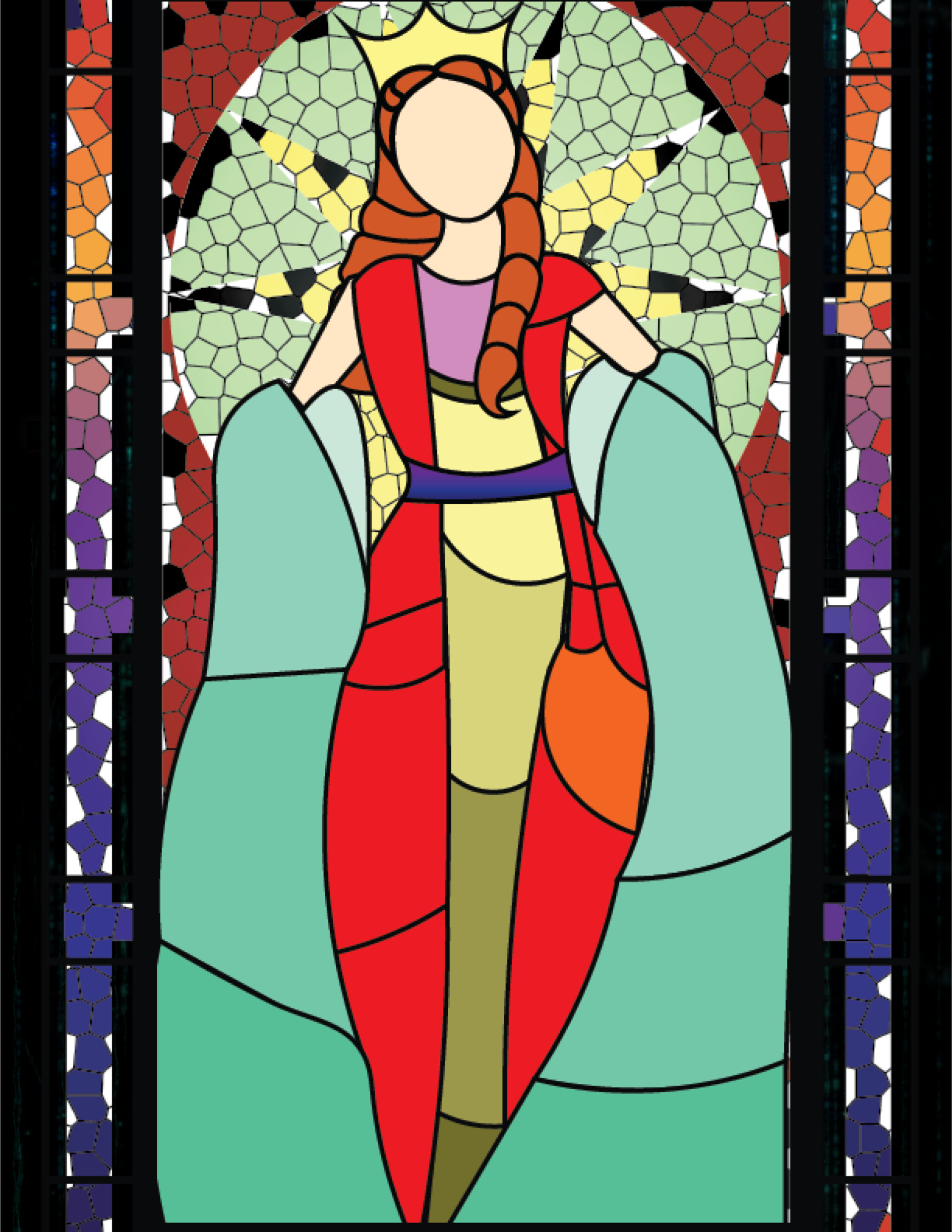 ArtStation - Stained glass queen