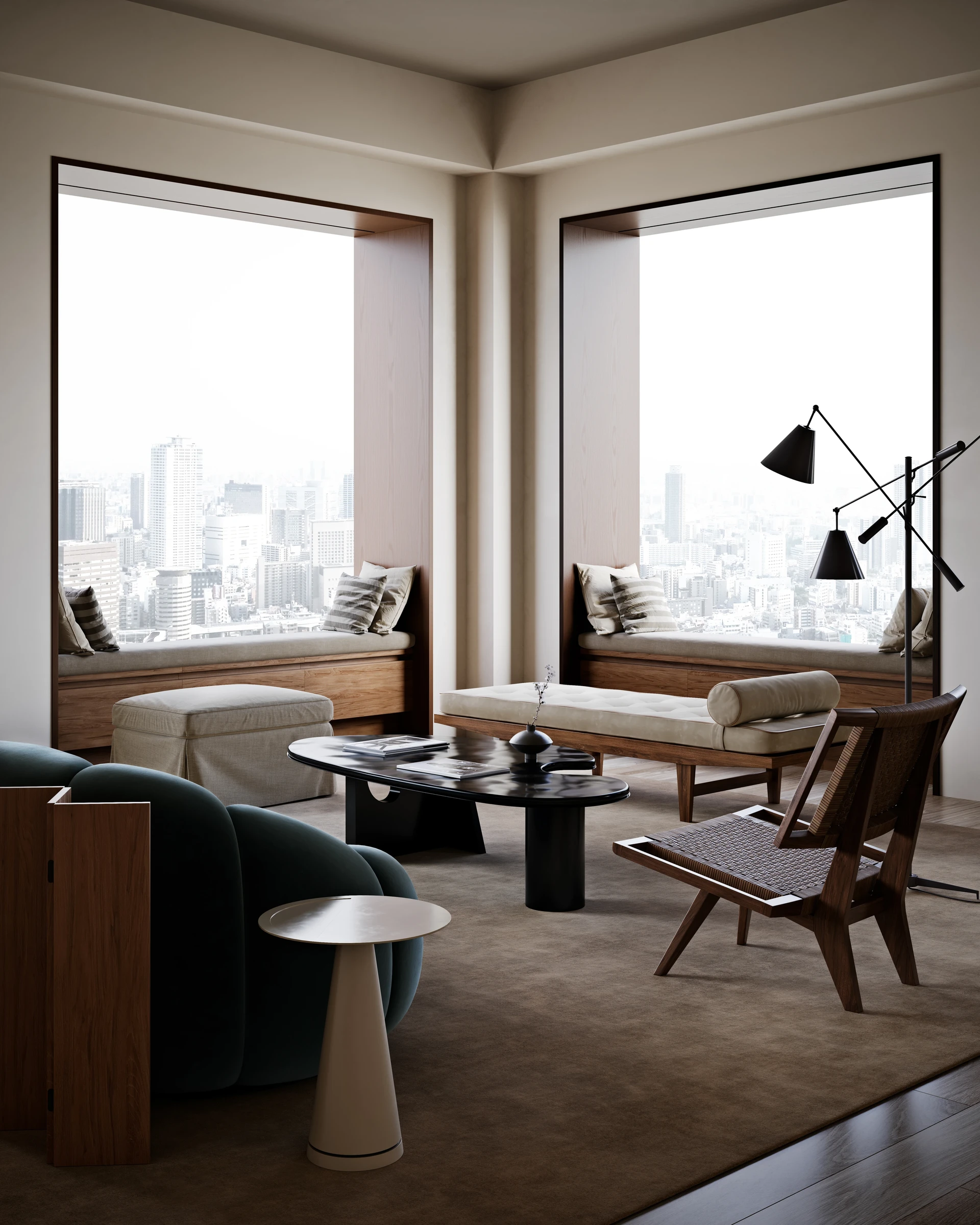 ArtStation - Urban Serenity: Minimalist Living with Panoramic Views