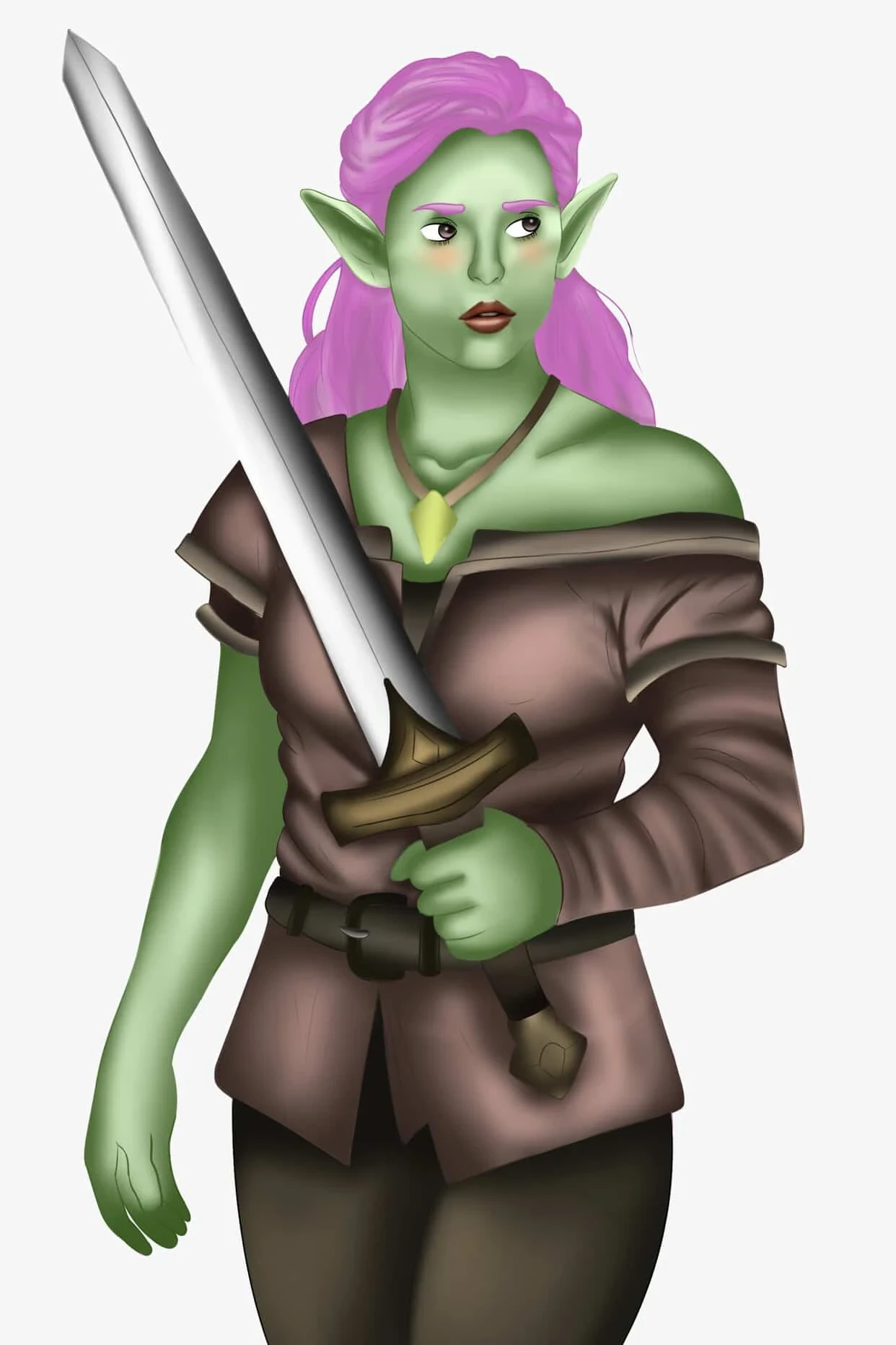 ArtStation - Orcish Warrior D&D Character Commission