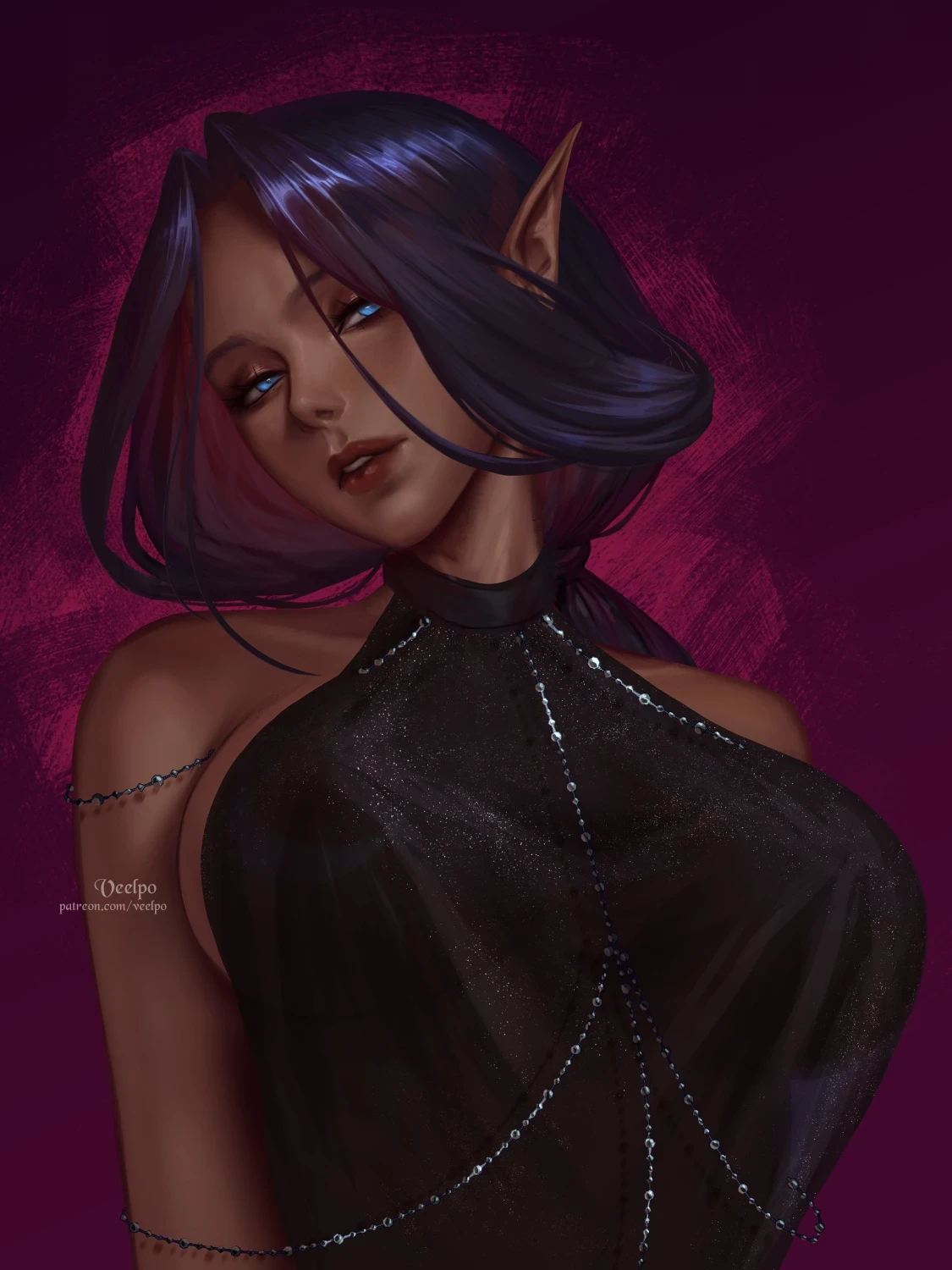 ArtStation - Patreon poll winner OC Ithilrin, Lady of the Silver Moon