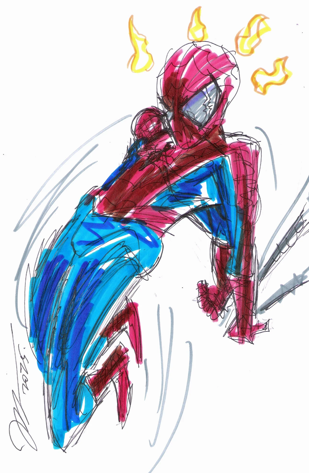 ArtStation - spidey swinging by rodriguesart