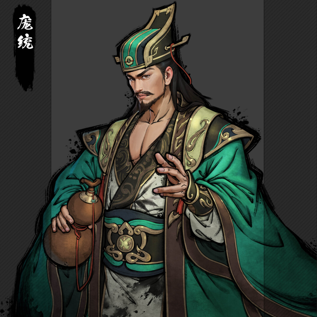 ArtStation - Danmo Three Kingdoms：Battle of Wits丹墨三国：弈-Pang Tong庞统