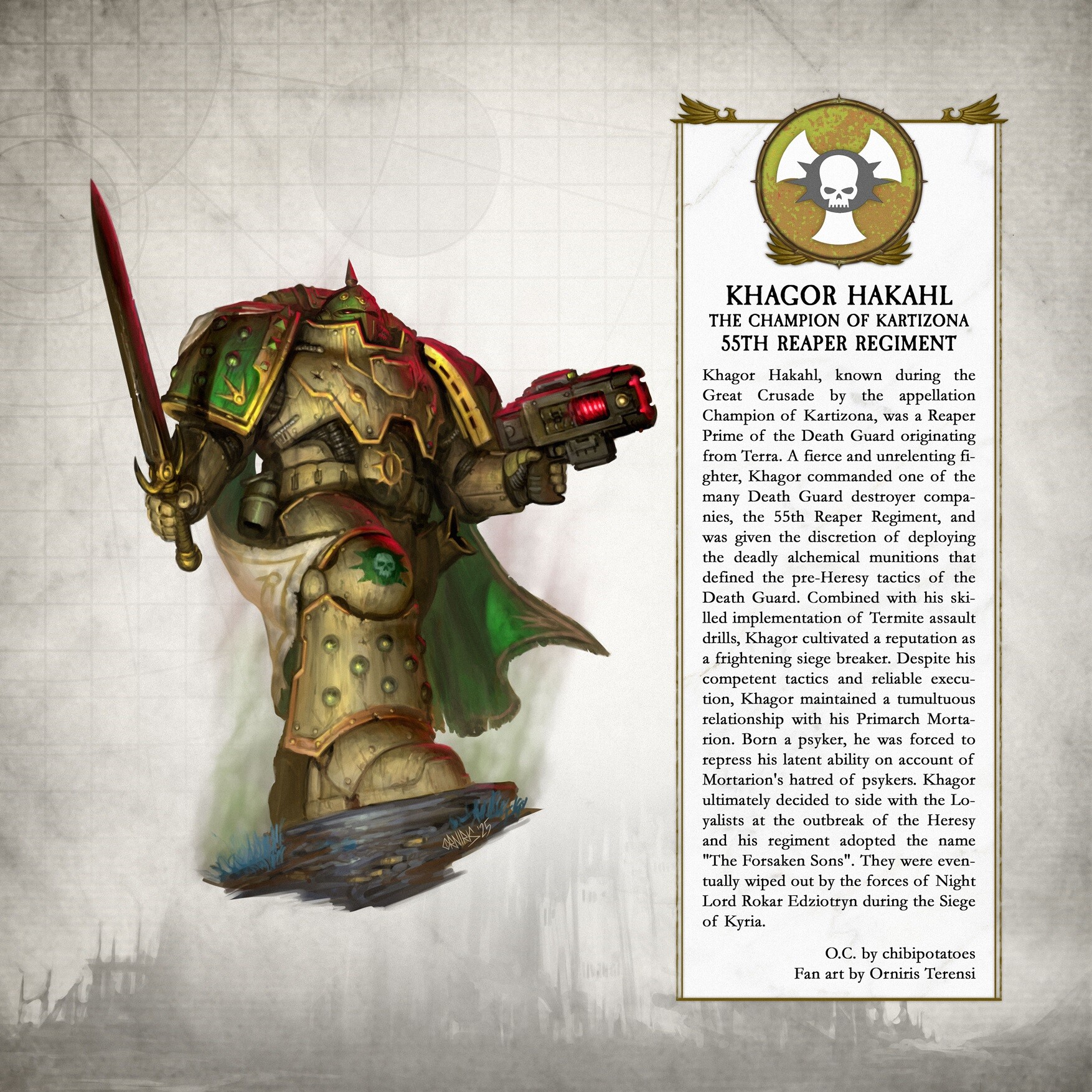 ArtStation - Khagor Hakahl, Death Guard - Warhammer The Horus Heresy ...