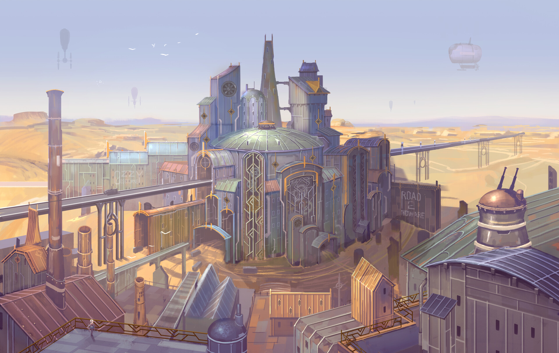 ArtStation - steampunk city_3