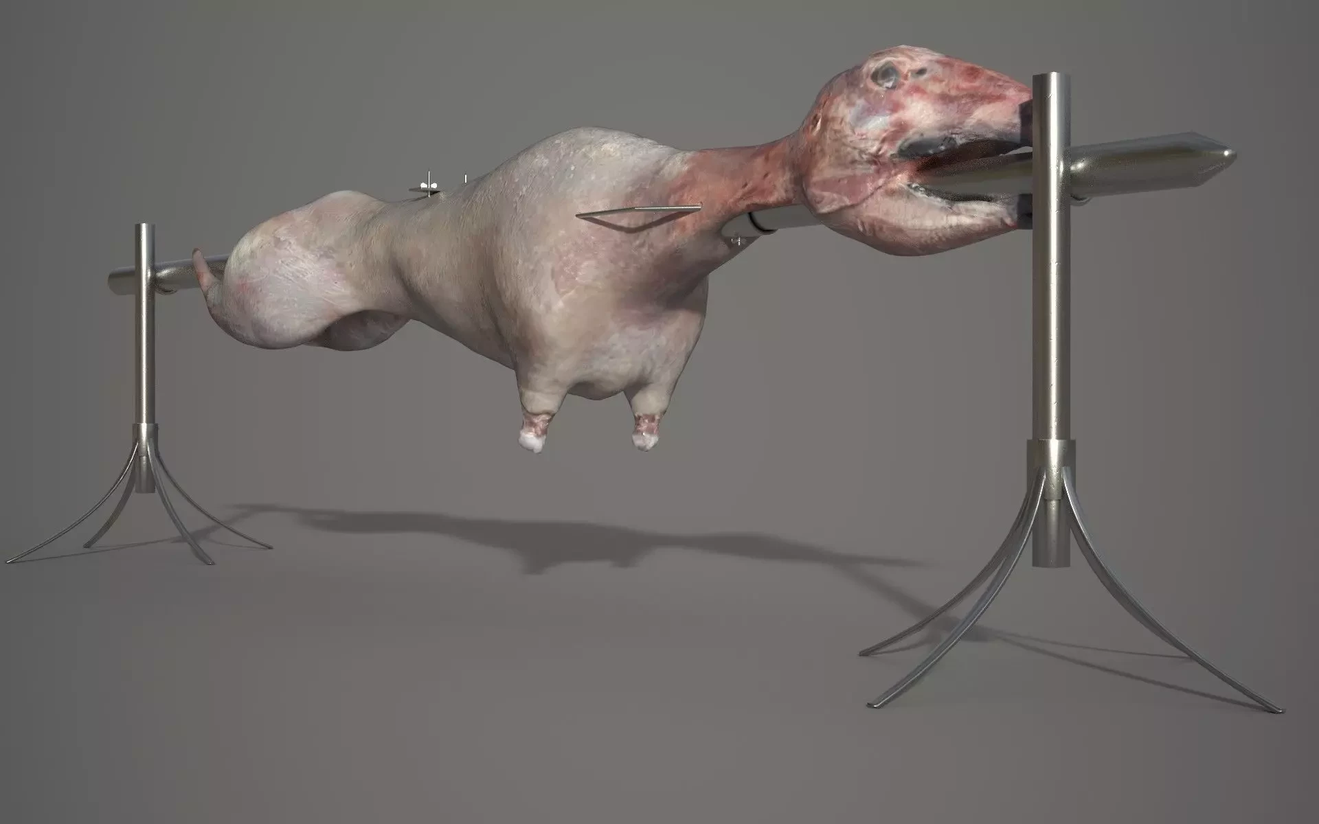 ArtStation - Lamb on a Spit Low-poly 3D model