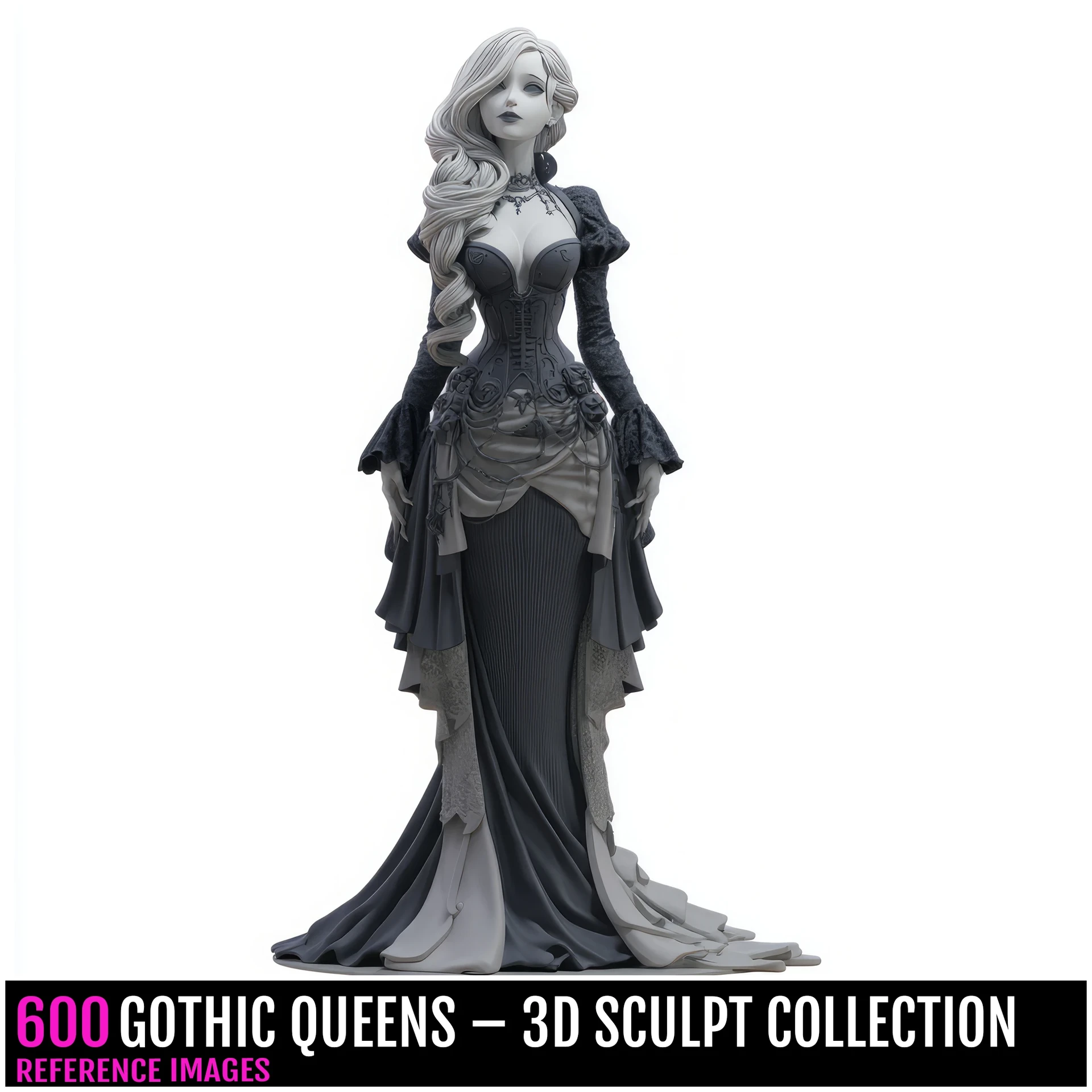 ArtStation - 600 GOTHIC QUEENS – 3D SCULPT COLLECTION