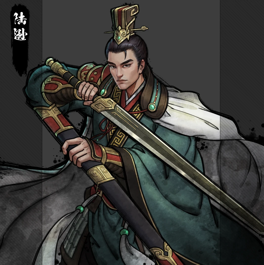 ArtStation - Danmo Three Kingdoms: Battle of Wits丹墨三国：弈-Lu Xun陆逊