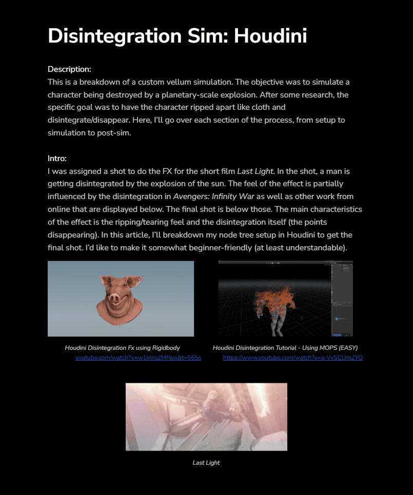 ArtStation - Disintegration Sim in Houdini