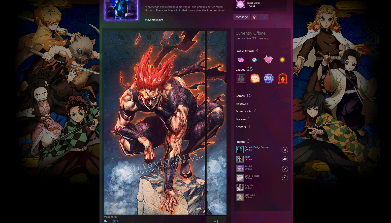 Octavio Steam Artwork - Garou one punch man steam artwork