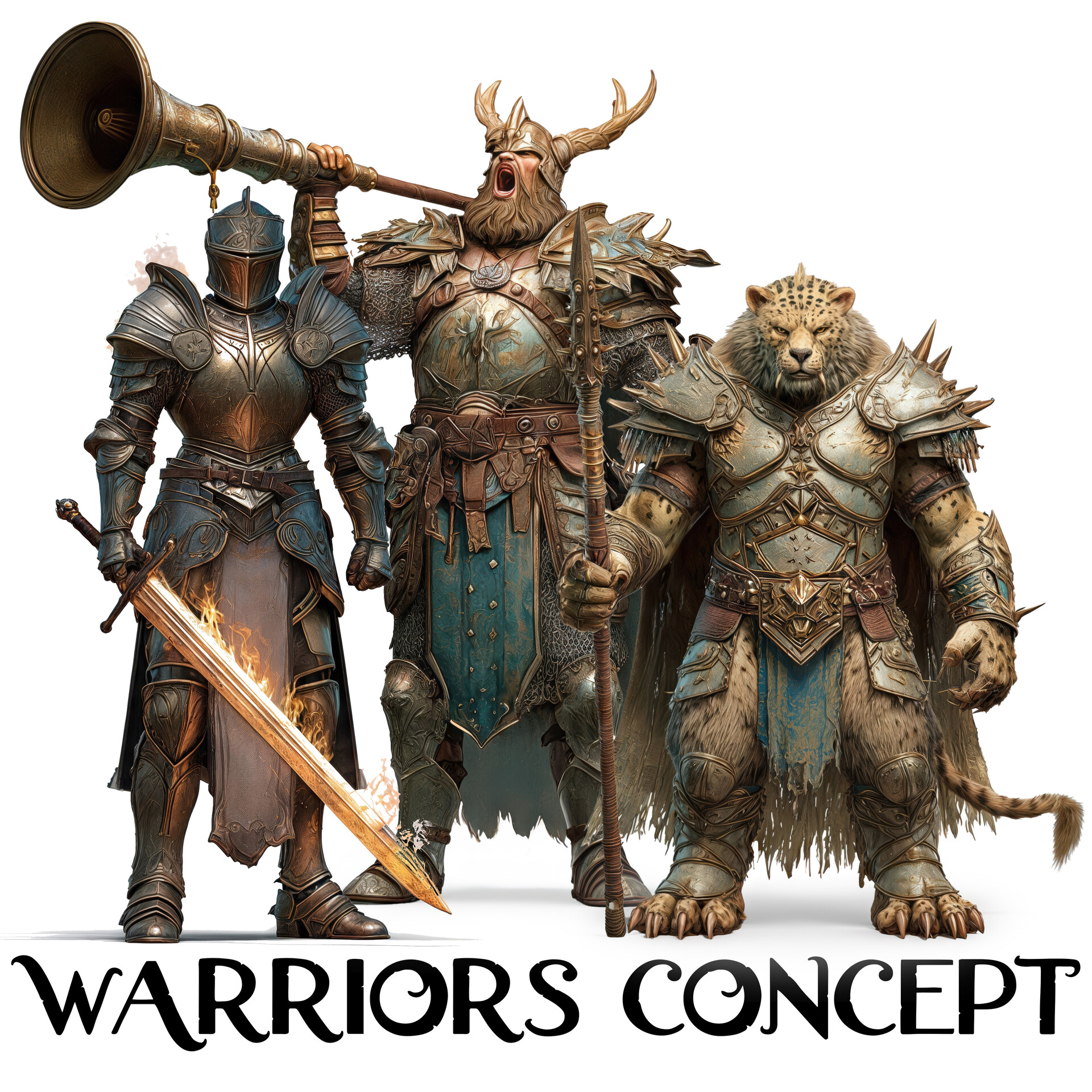 ArtStation - 360 Fantasy Warriors - Reference Image Pack v.1 |4K|