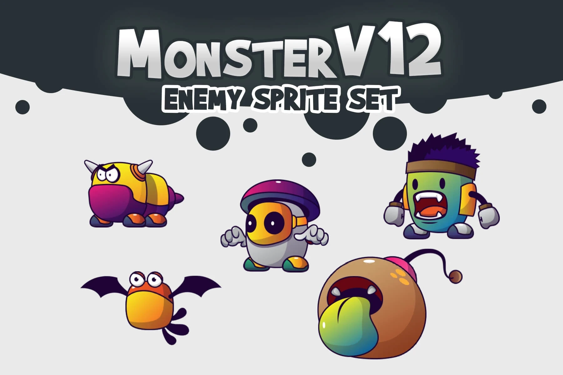 ArtStation - Cartoon Enemy Sprites Pack 12