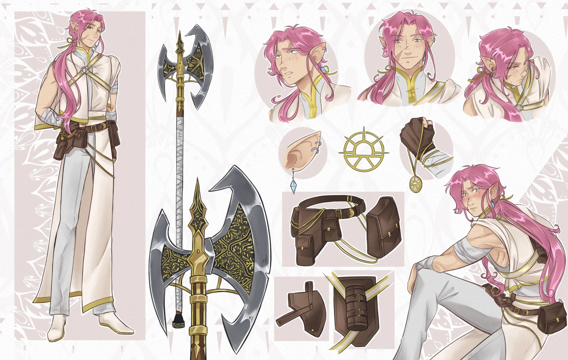 ArtStation - Lathander Priest Fighter Character Sheet