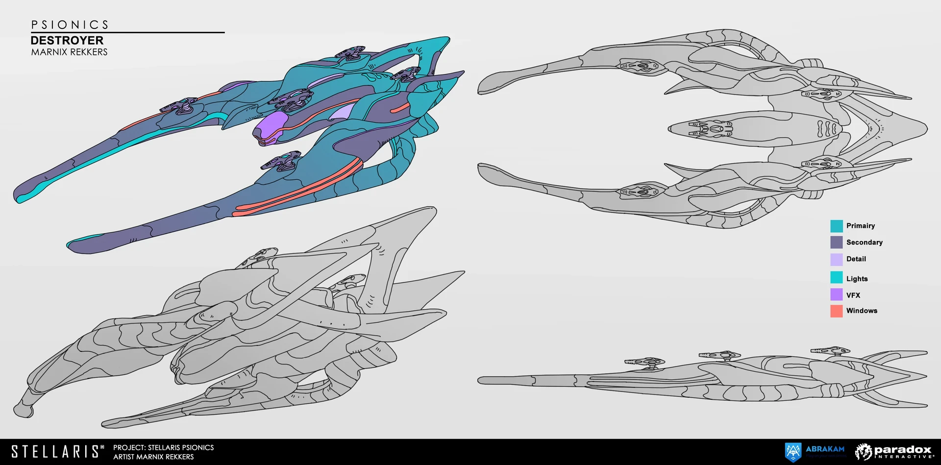 ArtStation - Stellaris Psionics Destroyer class