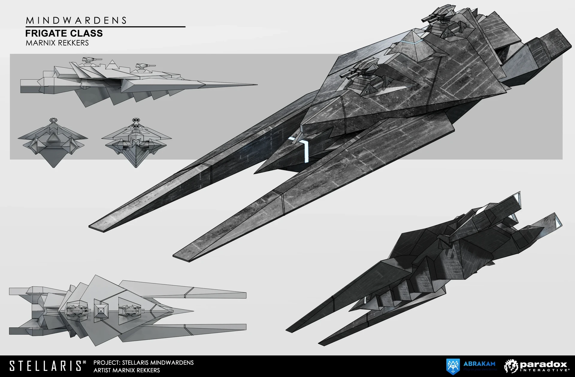 ArtStation - Stellaris Mindwardens Frigate