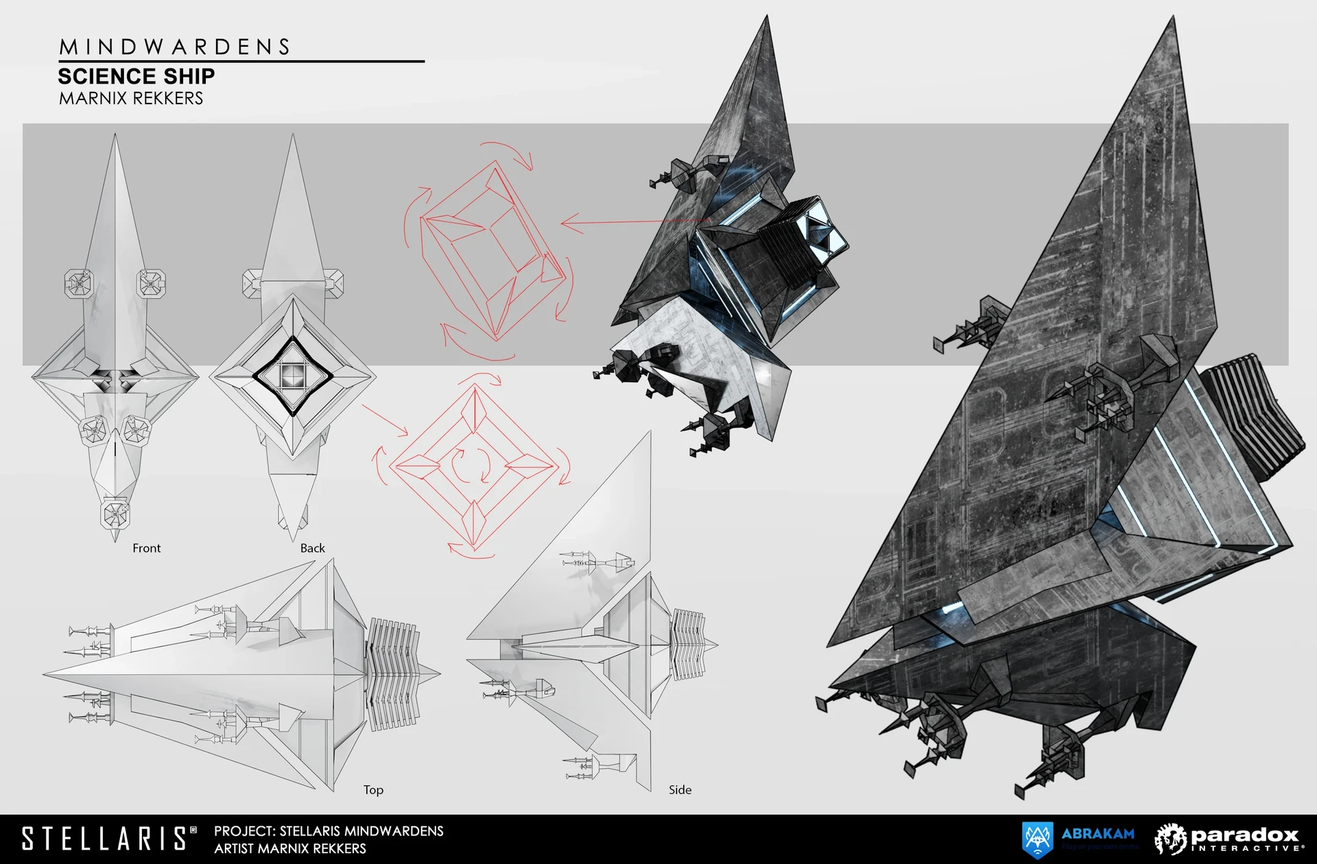 ArtStation - Stellaris Mindwardens Science ship