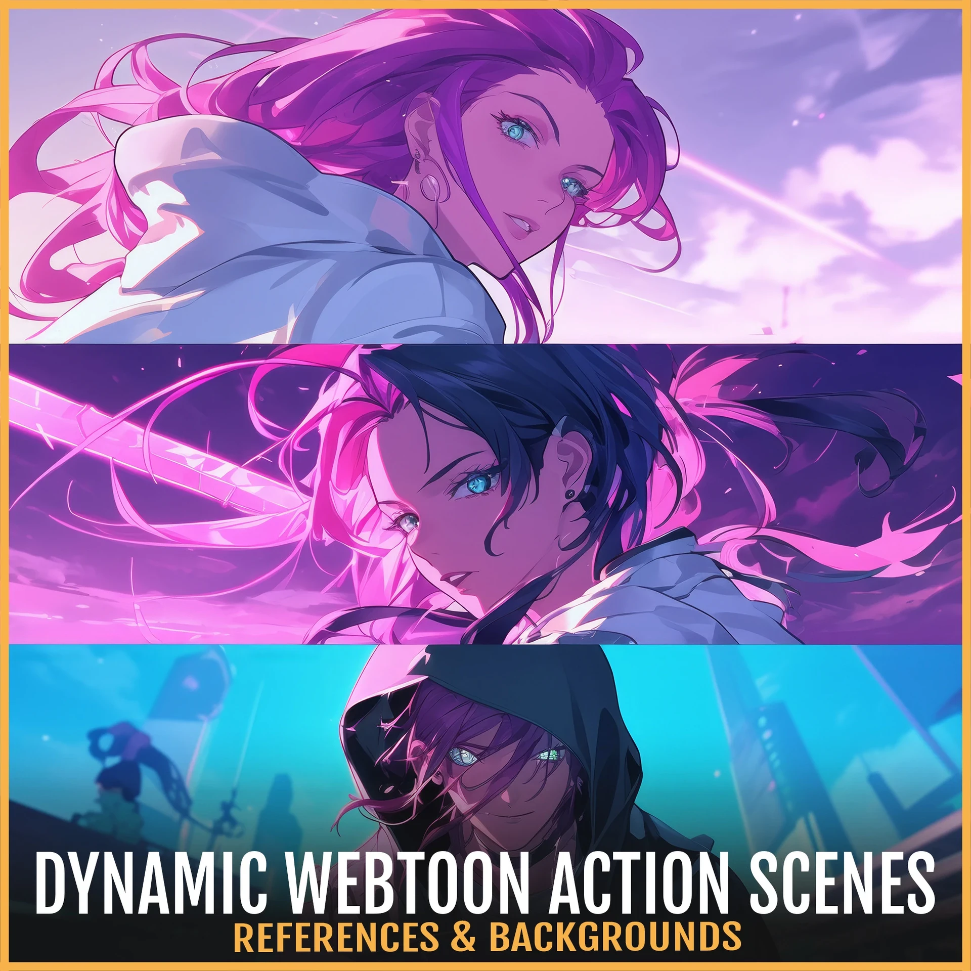 ArtStation - 505 Dynamic Webtoon Action Scenes